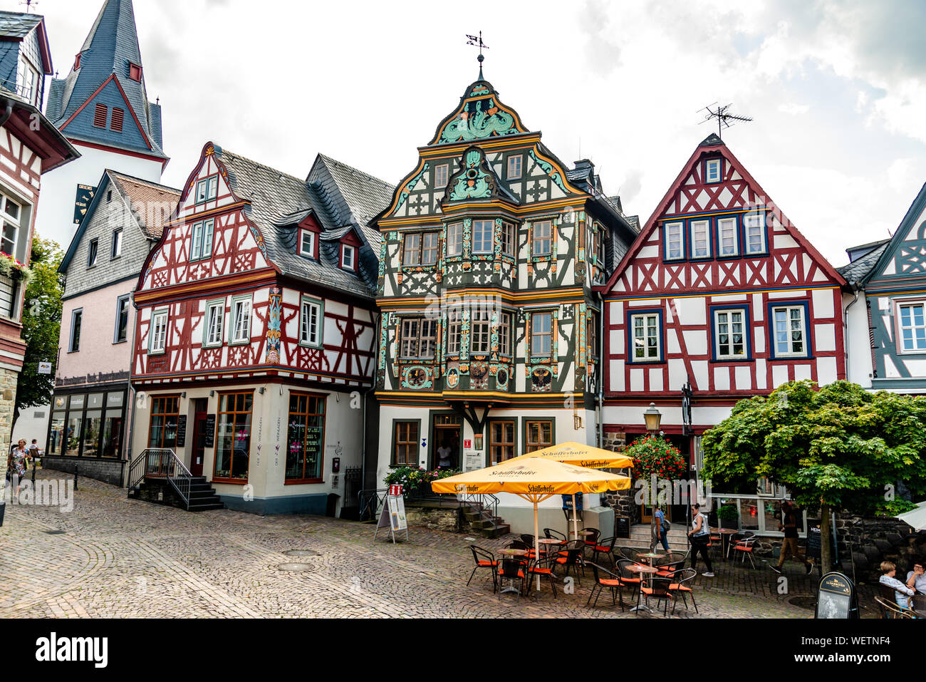 29. August 2019: Bunte Fachwerkhäuser (Fachwerkhaus), Haus, Häuser ...