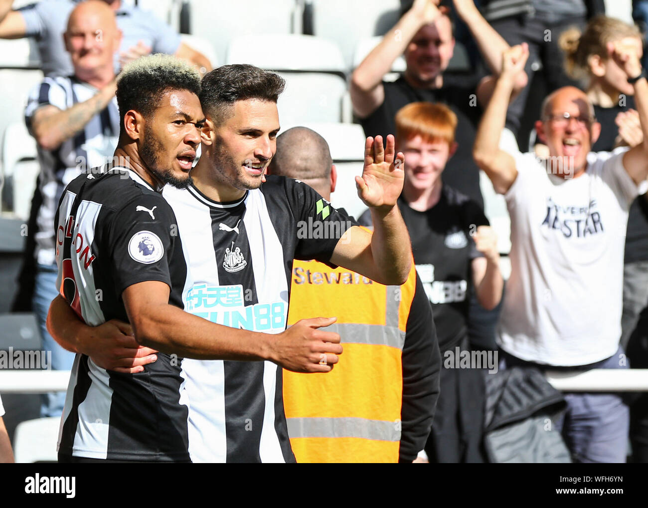 31. August 2019; St. James Park, Newcastle, Tyne und Wear, England ...