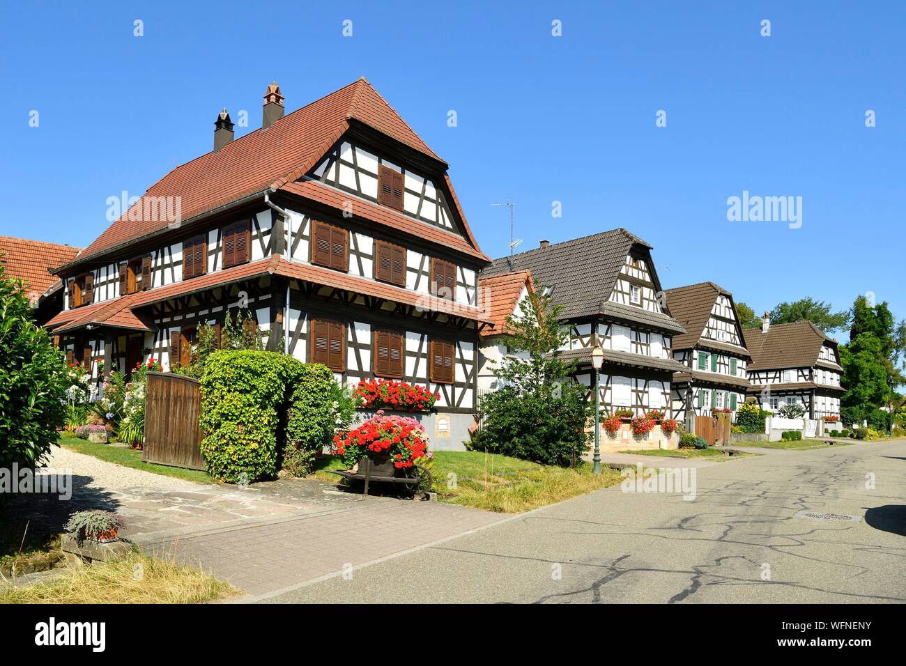 Frankreich, Bas Rhin, Seebach, traditionelle Fachwerkhäuser der Outre ...