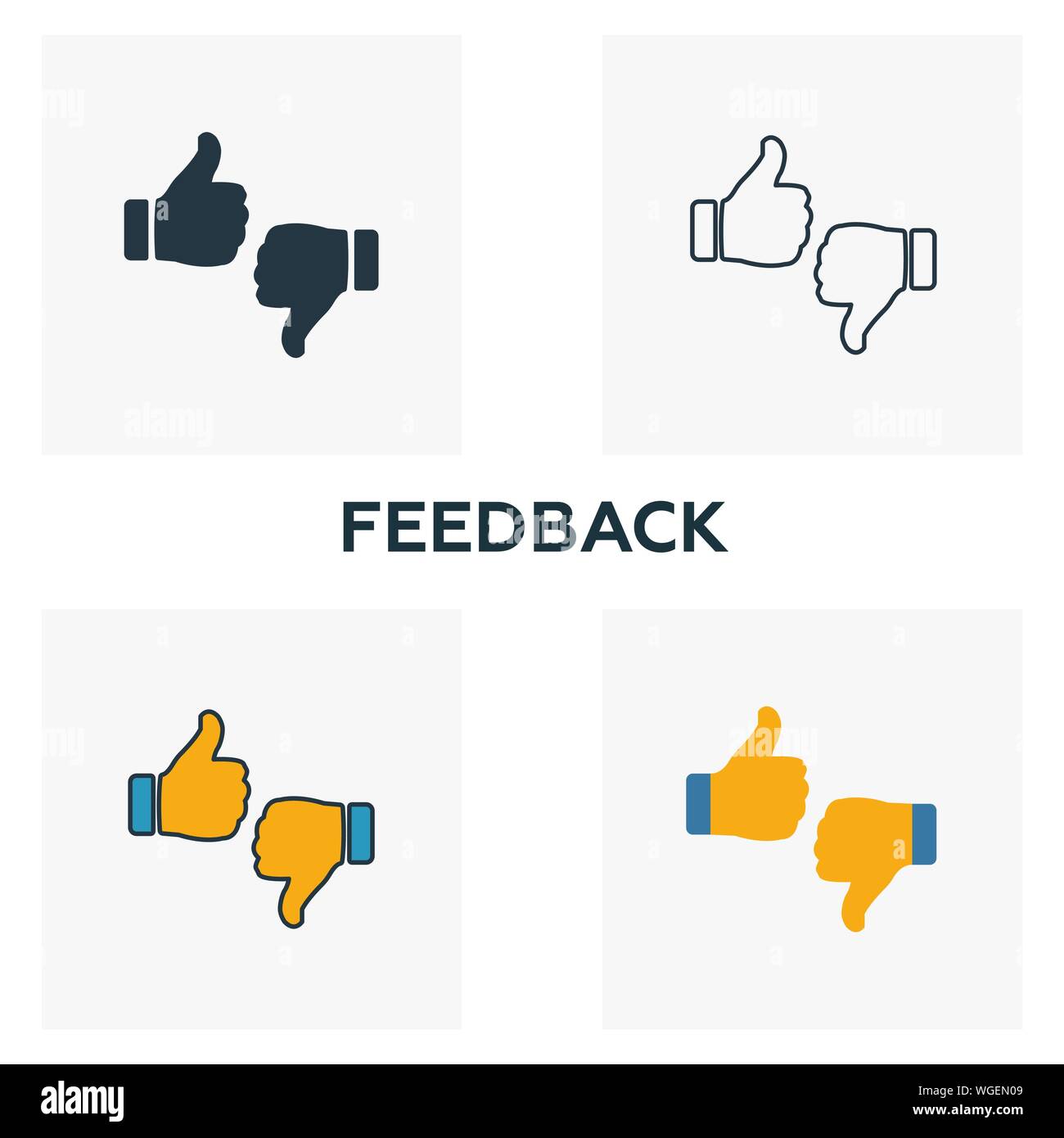 Feedback übersicht Symbol. Thin Line Element aus Crowdfunding icons ...