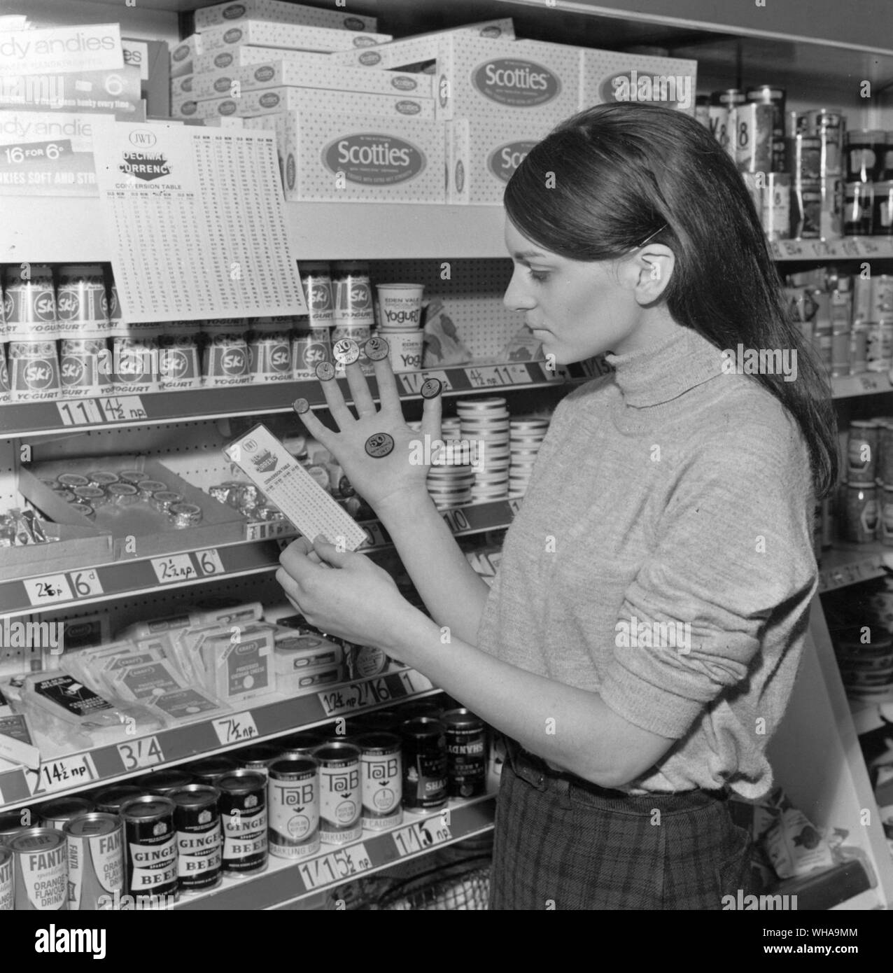 Das Dezimalsystem. Umrechnungstabelle Stockfotografie - Alamy