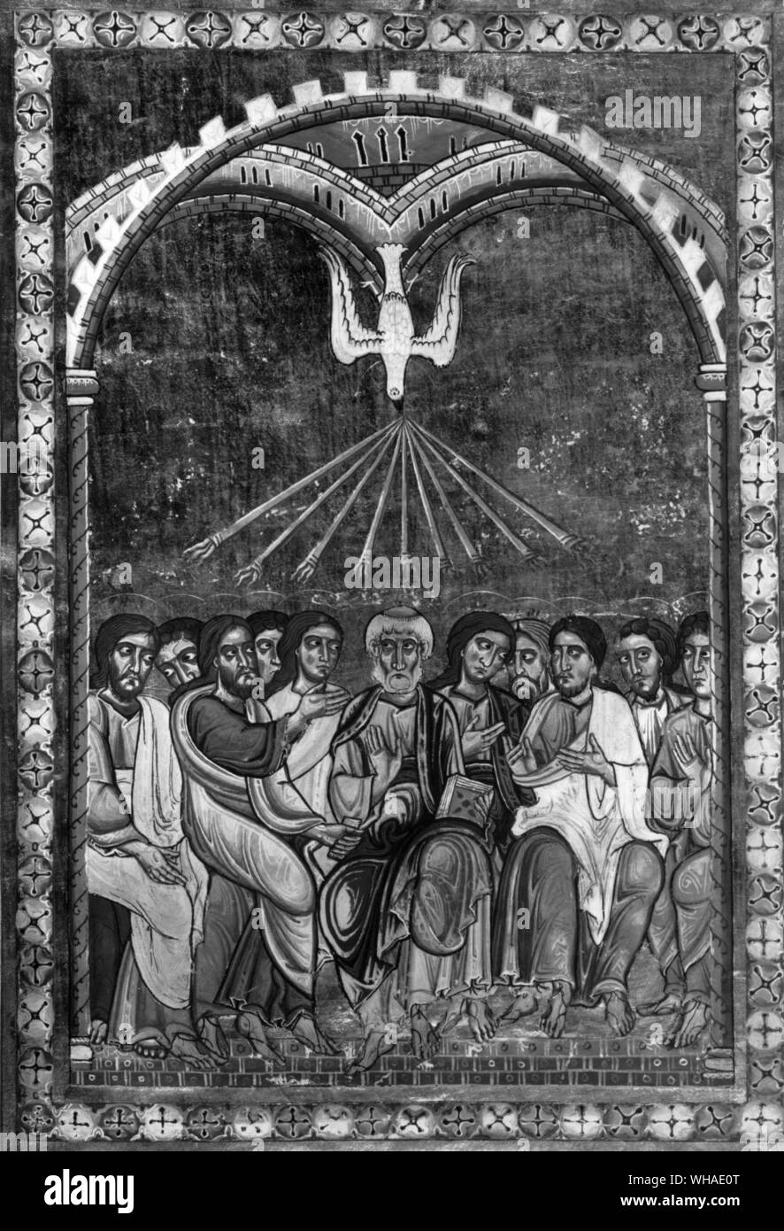 Pfingsten. Abbildung aus Das Antiphonar von St. Peter Stockfotografie ...