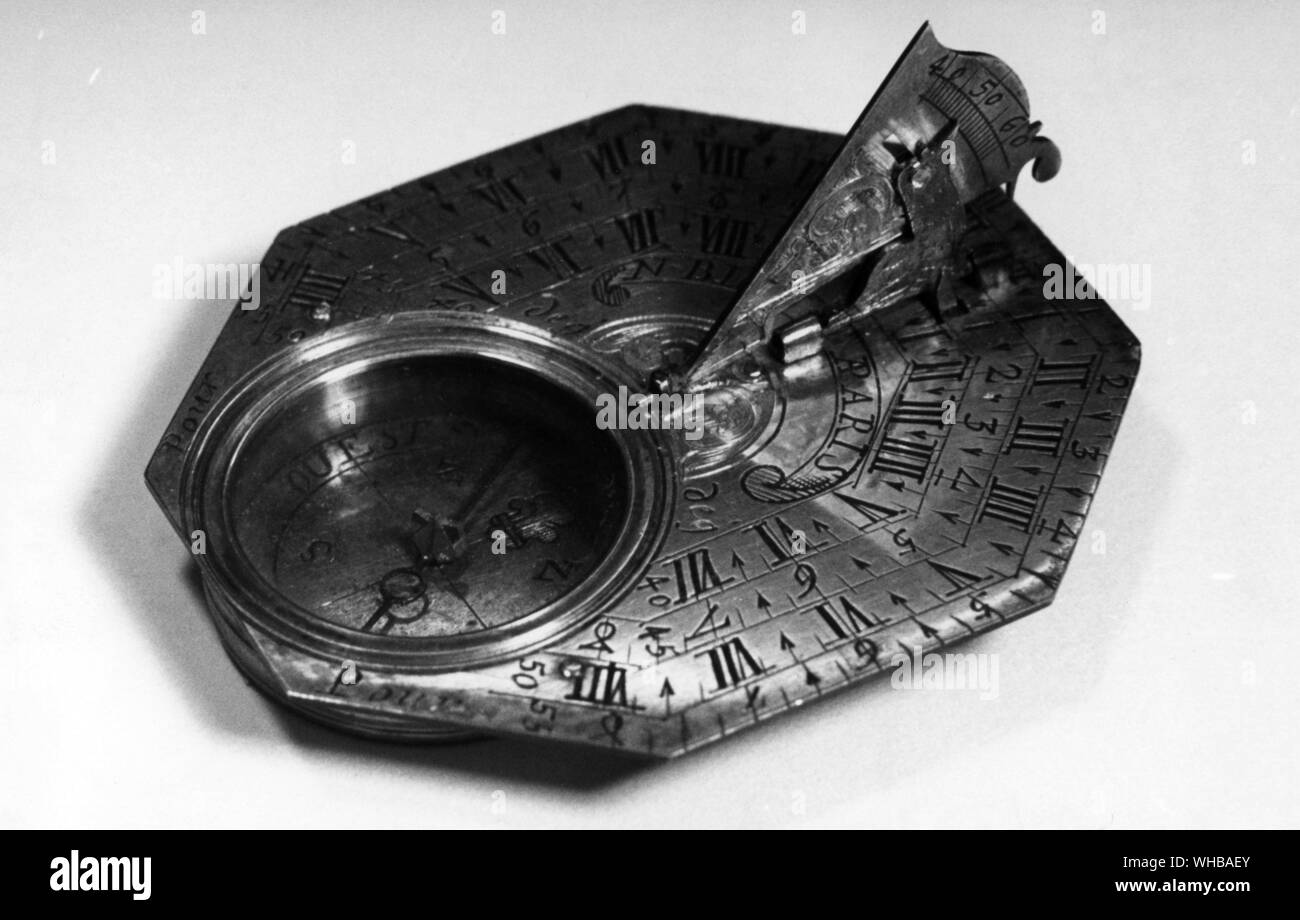 Pocket Dial um 1700, von Nicholas Bion von Paris - die Gnomon für ...