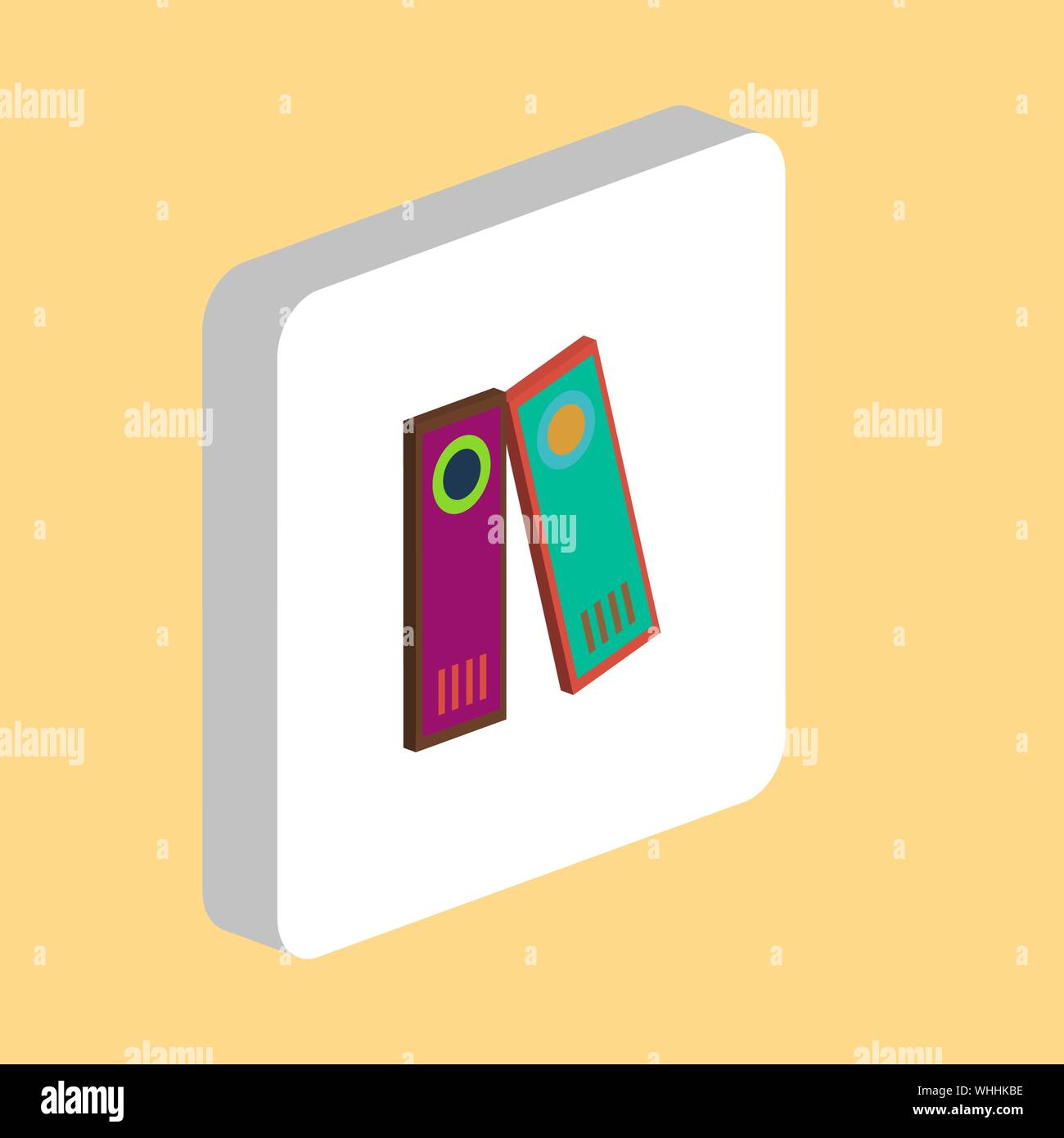 Archiv Ordner einfachen Vektor icon. Abbildung: Symbol Design Template ...