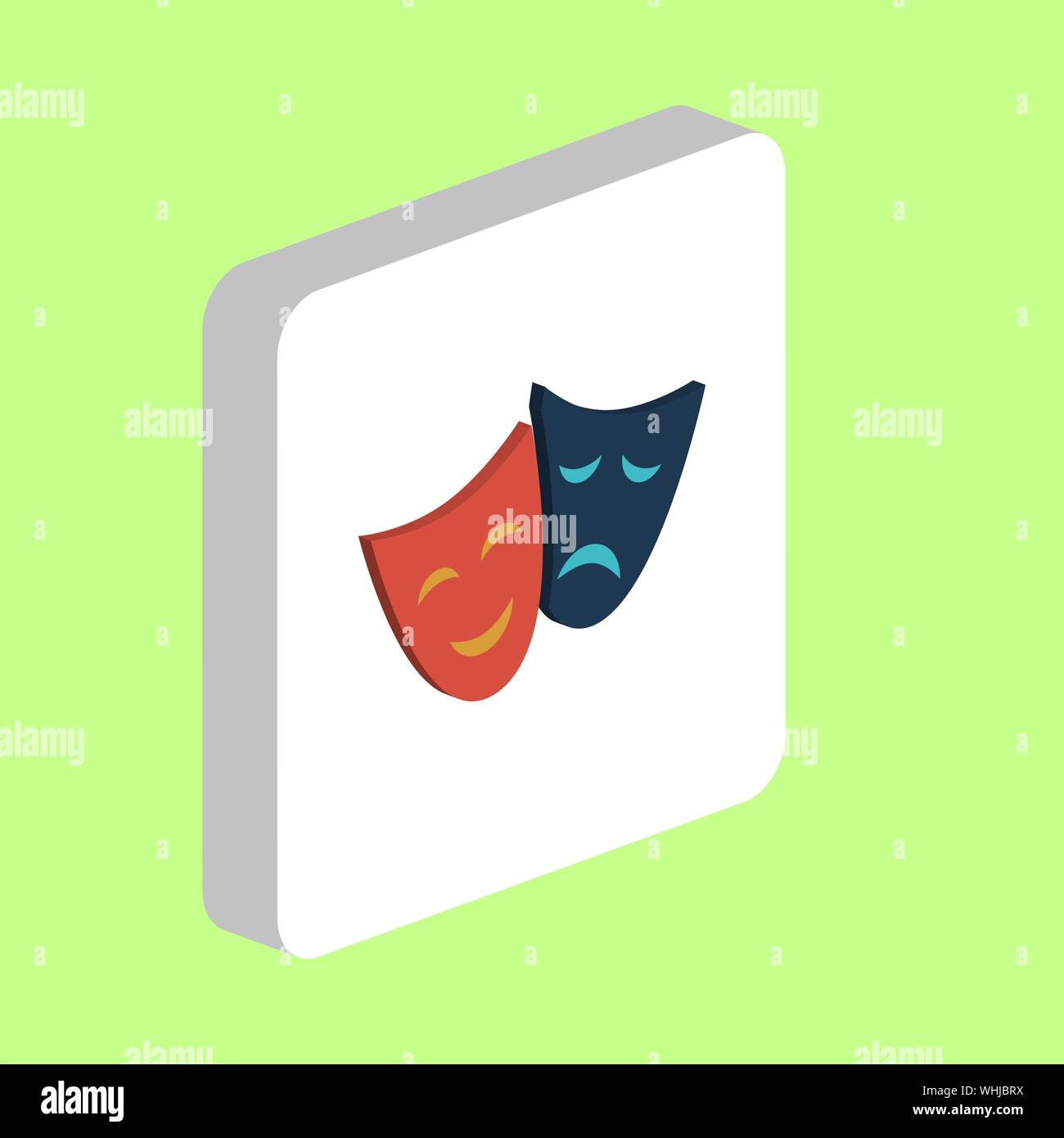 Theater Masken einfachen Vektor icon. Abbildung: Symbol Design Template ...