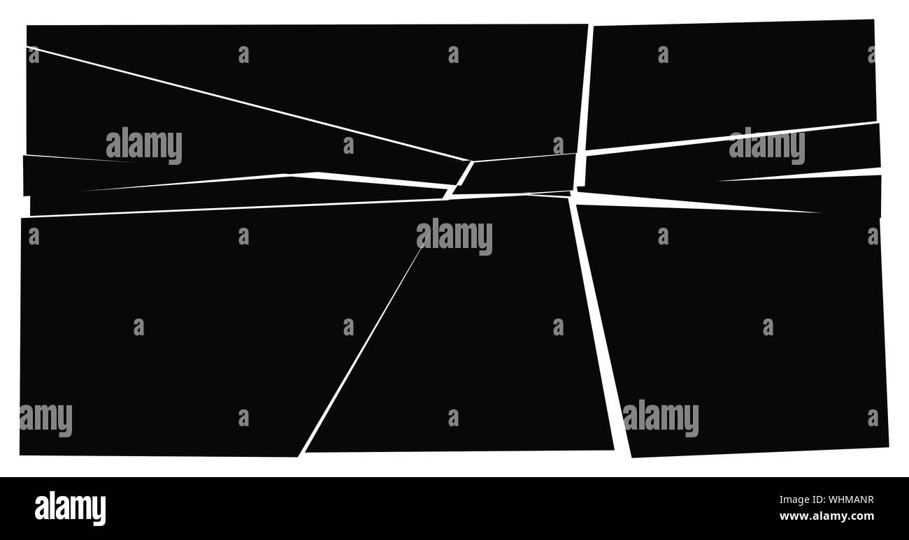 Facture, crack Element. Zerbrechen, gebrochene Oberflächenstruktur ...
