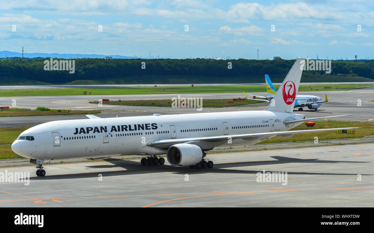 Sapporo, Japan - Jul 3, 2019. JA 751 J Japan Airlines Boeing 777 ...