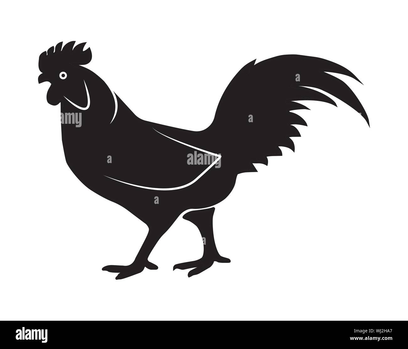 Hahn Symbol unterzeichnen. Hahn Flachbild Hahn Icon Design Stil ...