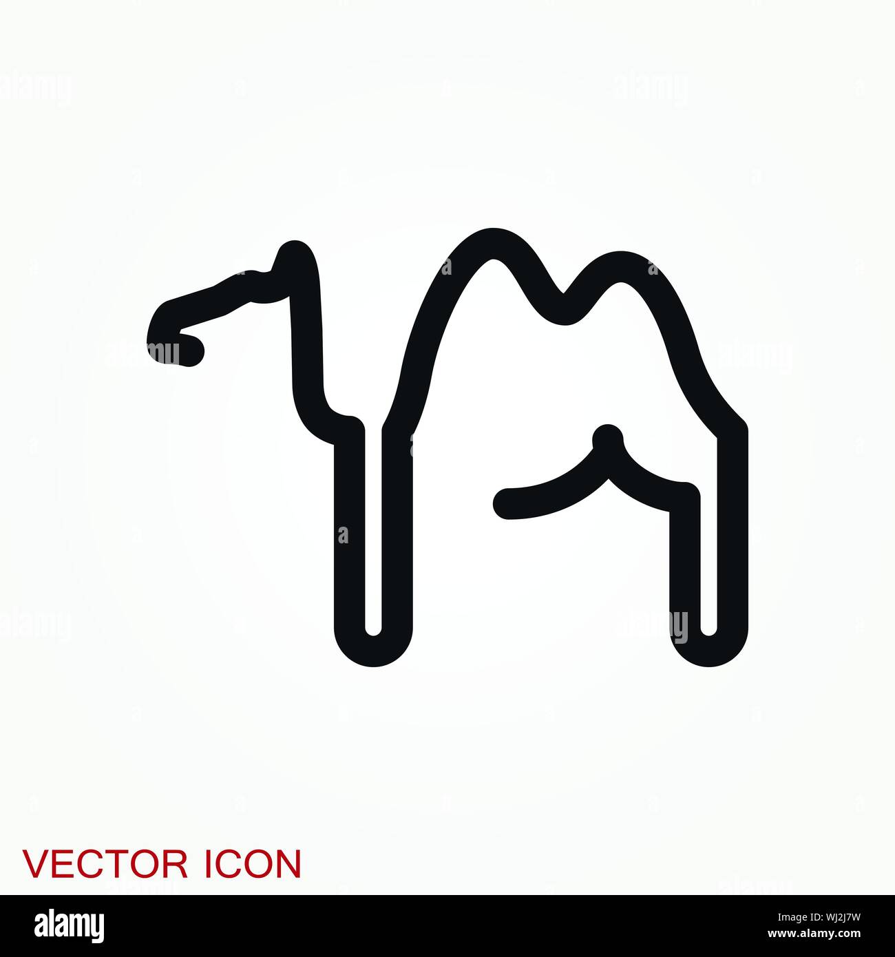 Camel-Symbol. Vektor symbol Afrikanische Tier für Web und Design Stock ...