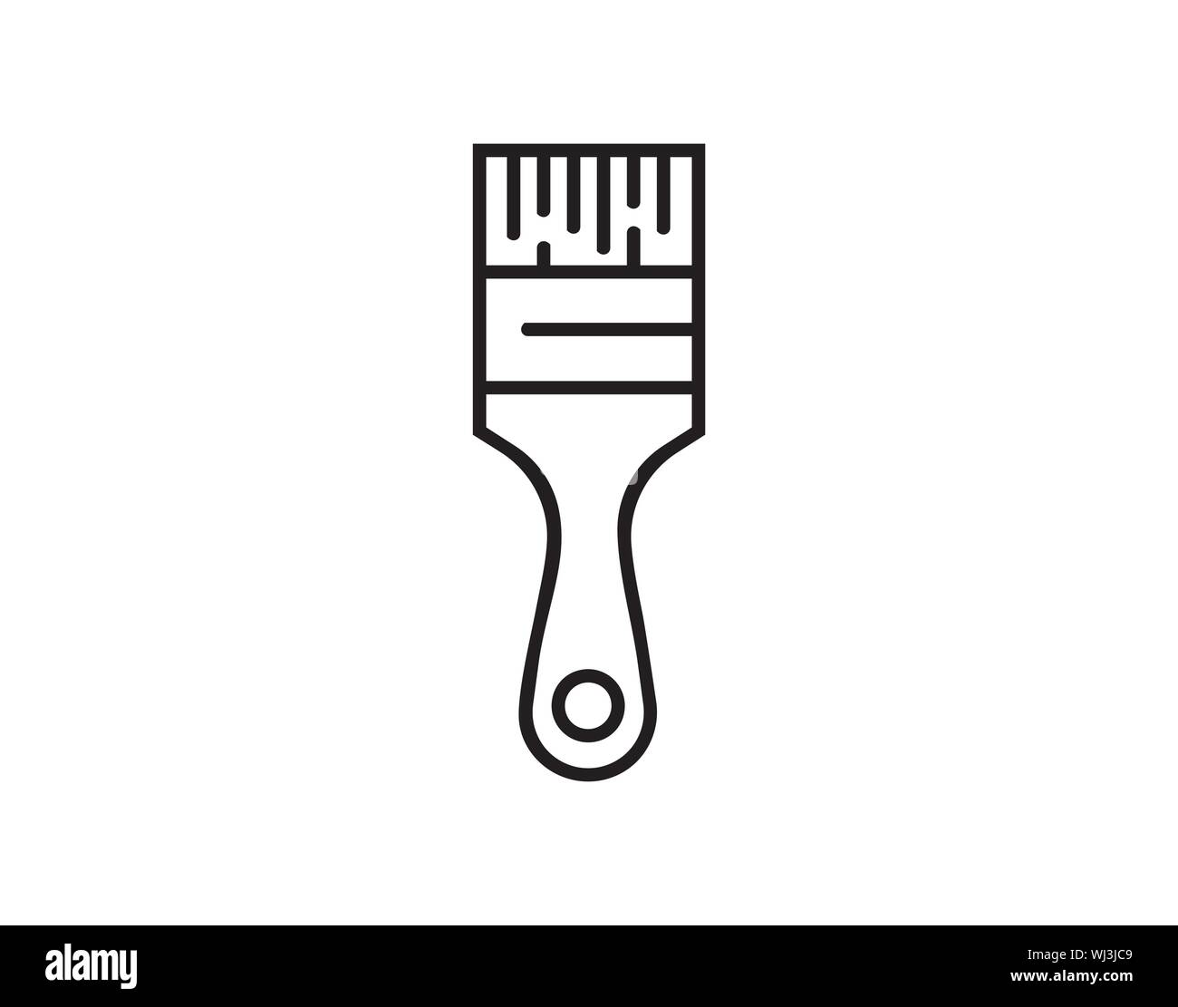 Pinsel Symbol Leitung, umriss Vektor Zeichen, linear style Piktogramm ...