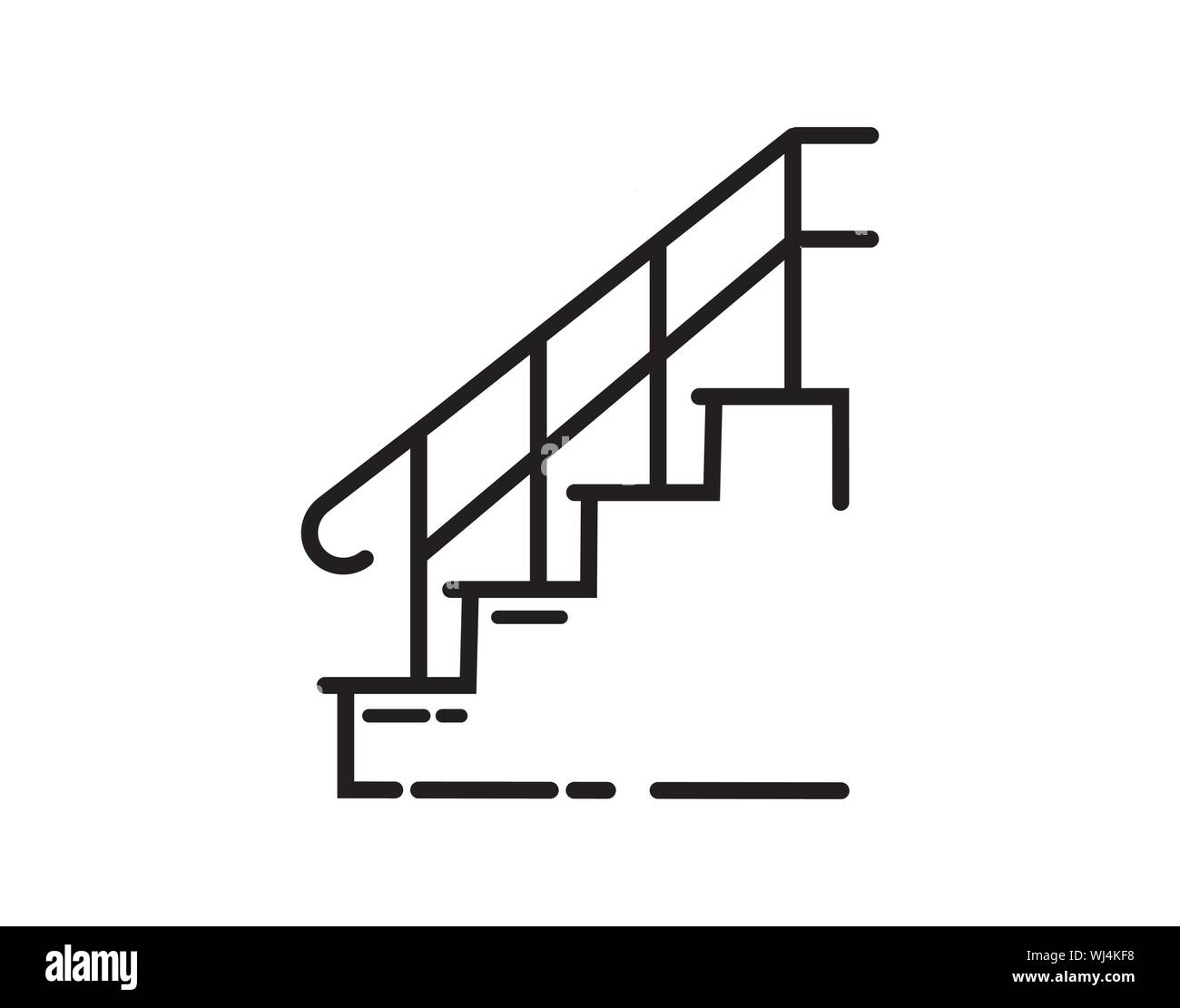 Treppen Symbol Vektor auf weißem Hintergrund, Treppen transparente ...