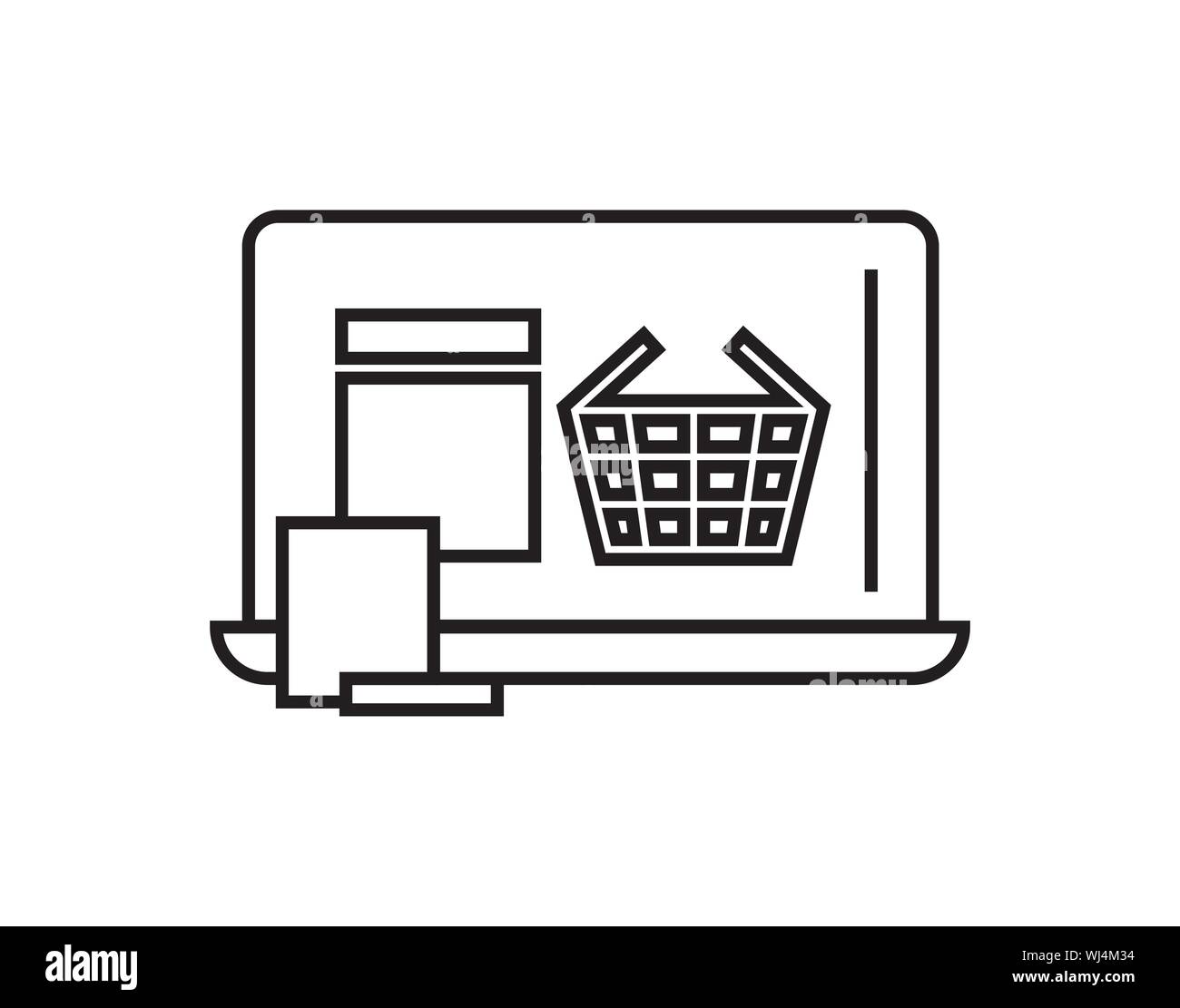 Online shop Symbol auf weißem Hintergrund für Ihre Web- und mobile App ...