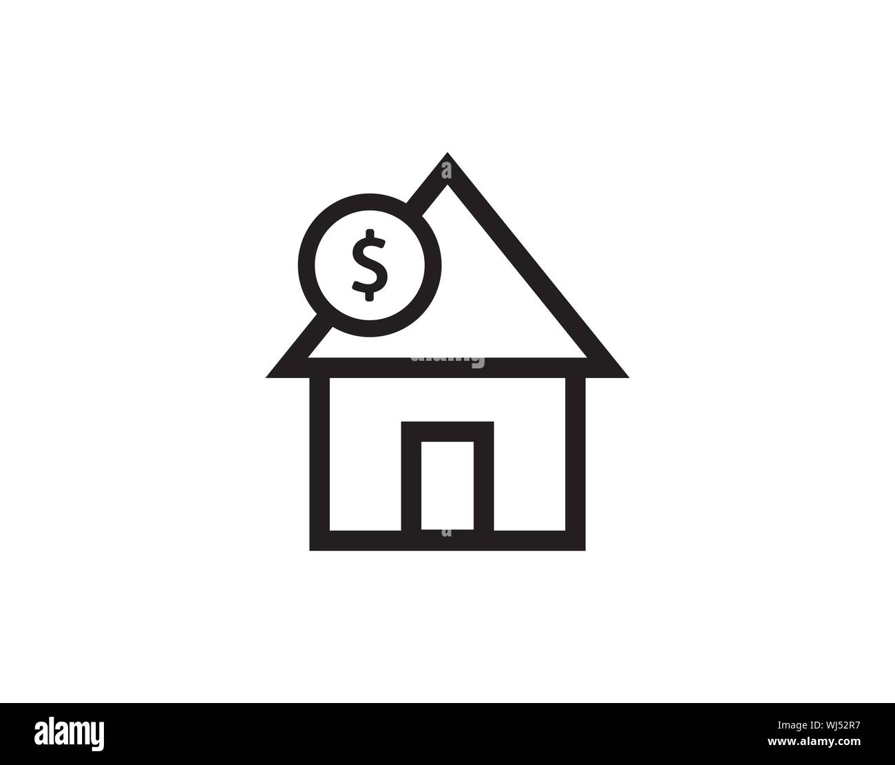 Miete Haus Symbol Konzept Vector Illustration Stock-Vektorgrafik - Alamy