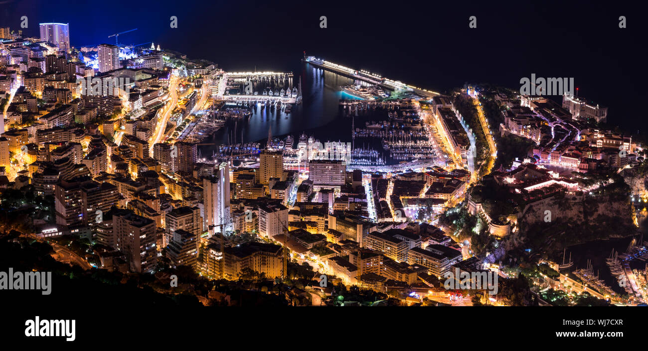 Monaco Night View Stockfotos und -bilder Kaufen - Alamy
