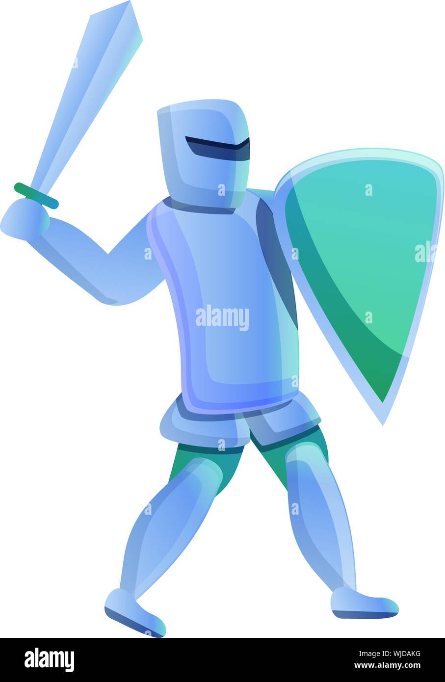 Mittelalterliche Ritter Symbol. Cartoon der mittelalterlichen Ritter ...