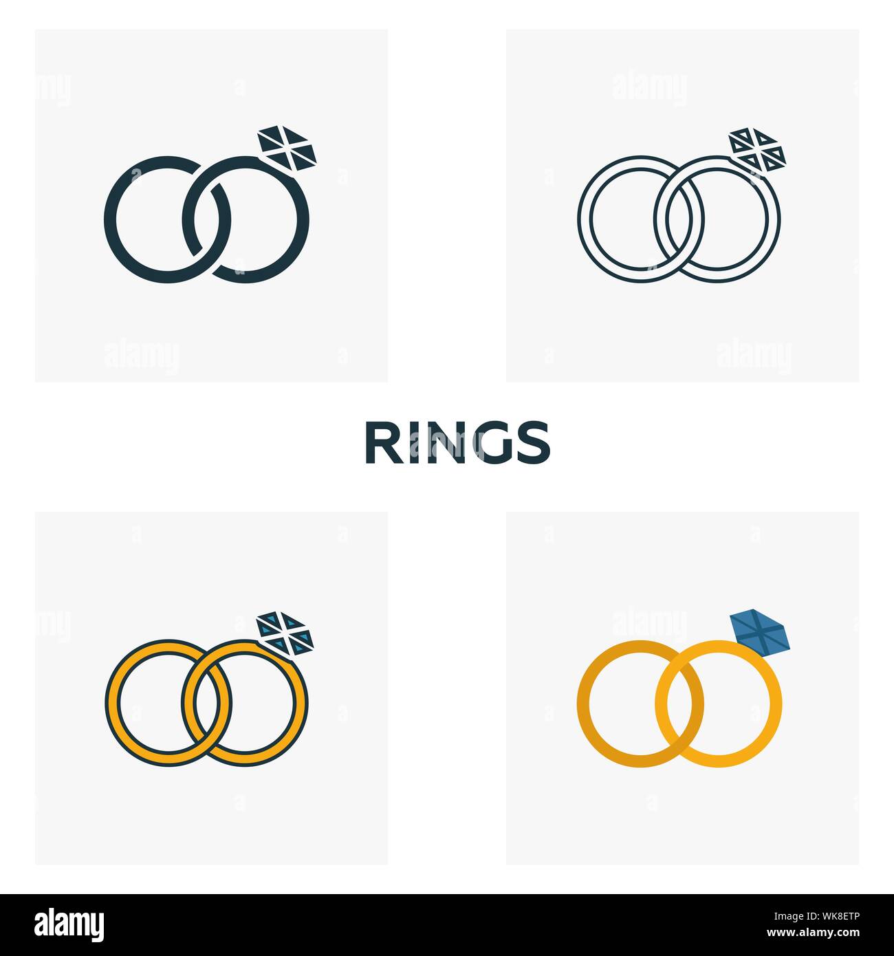 Hochzeit ringe hochzeit symbole Stock-Vektorgrafiken kaufen - Alamy