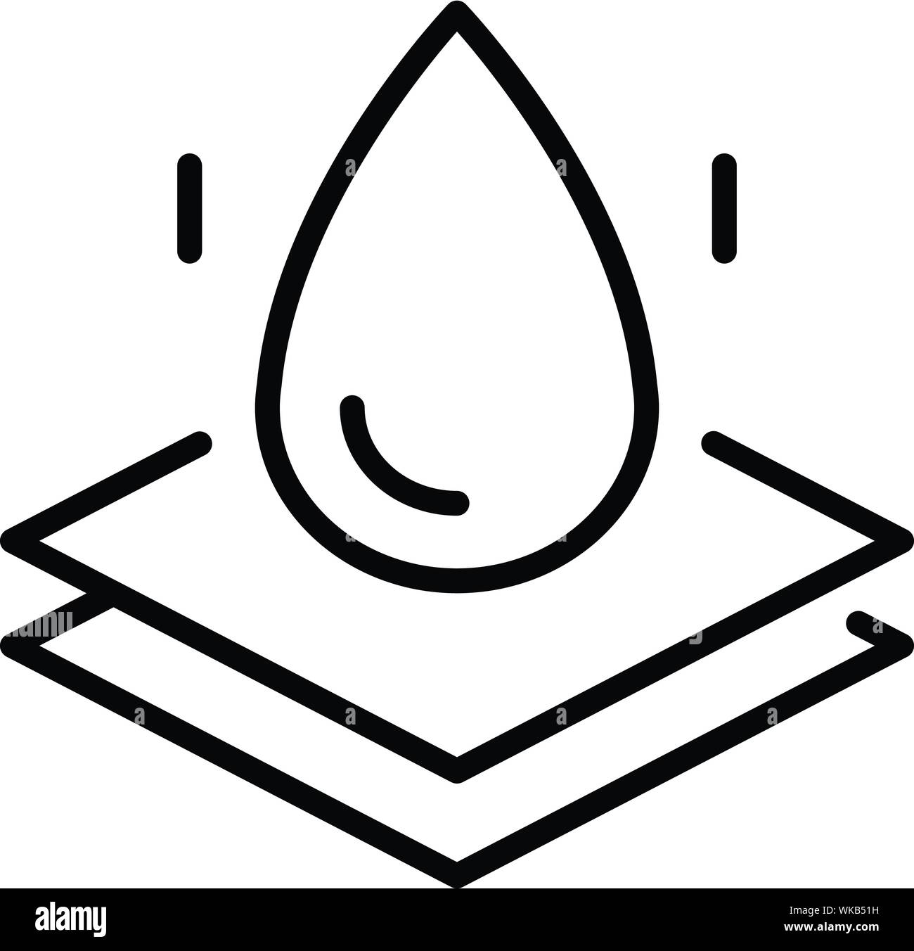 Wasserdichte Membrane, Symbol, outline Style Stock-Vektorgrafik - Alamy