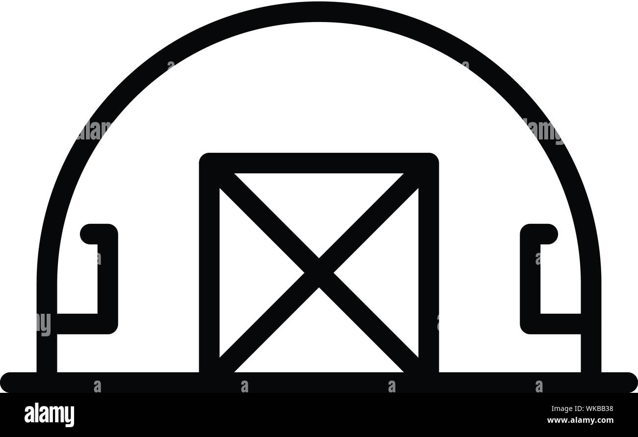 Military Base hangar Symbol, outline Style Stock-Vektorgrafik - Alamy