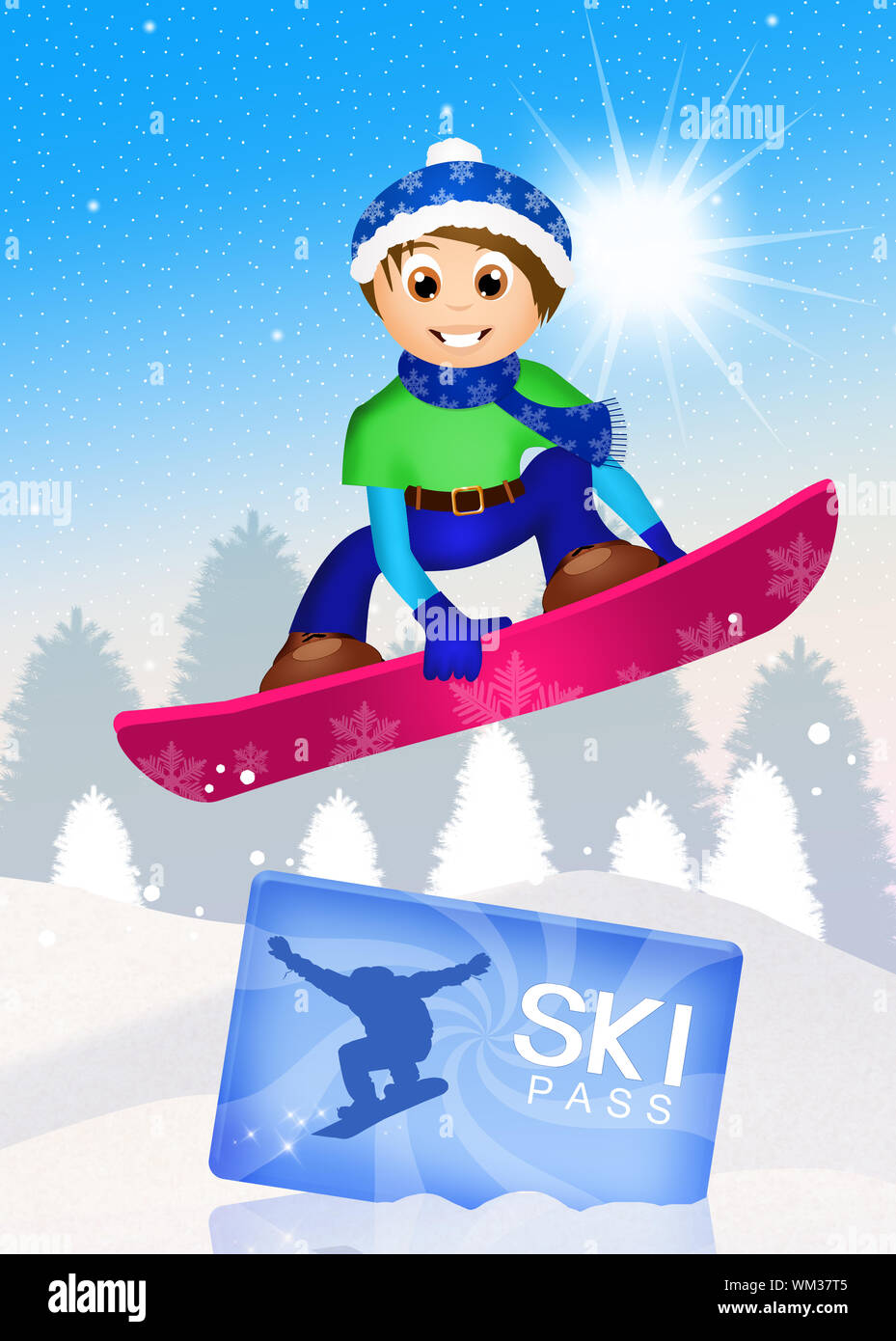 Ski sport cartoon illustration -Fotos und -Bildmaterial in hoher ...