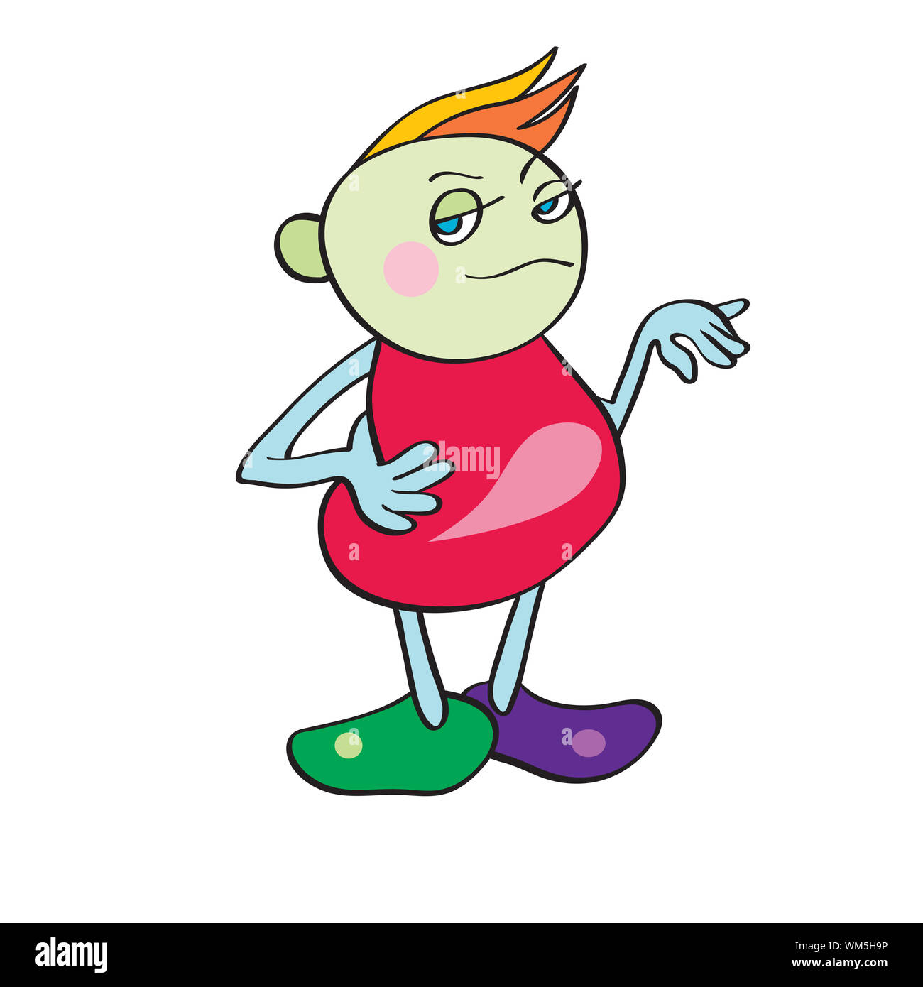 Lustige vergeblich Emoticon Illustration, Hand gezeichnet Doodle ...