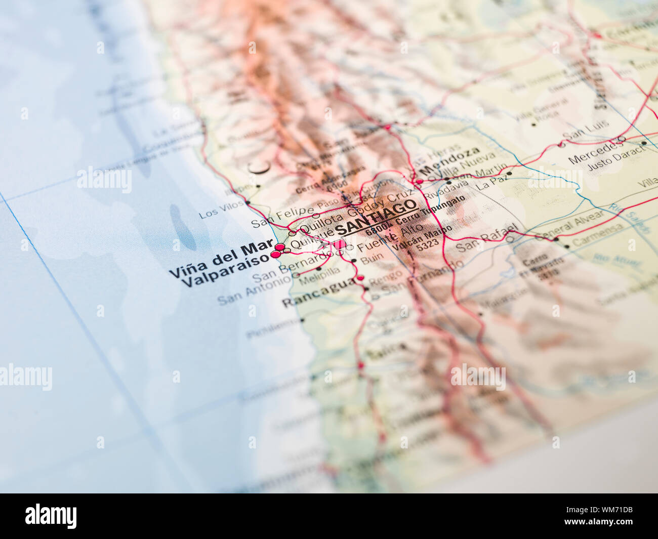 Chile santiago de chile map -Fotos und -Bildmaterial in hoher Auflösung ...