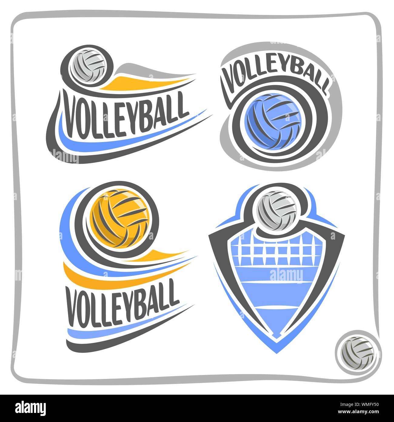 Volleyball label badge logo icon -Fotos und -Bildmaterial in hoher ...