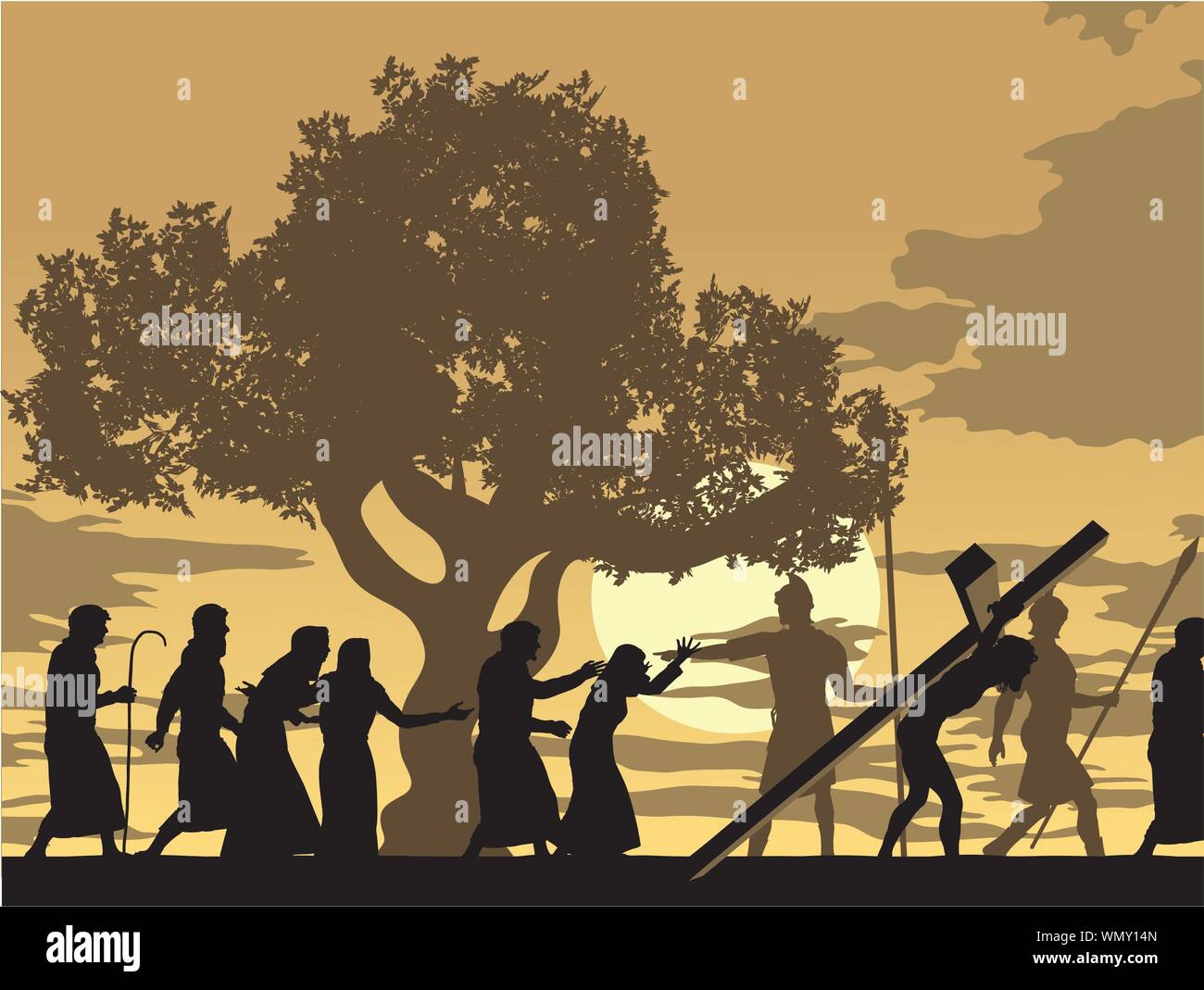 Jesus trägt sein kreuz -Fotos und -Bildmaterial in hoher Auflösung – Alamy