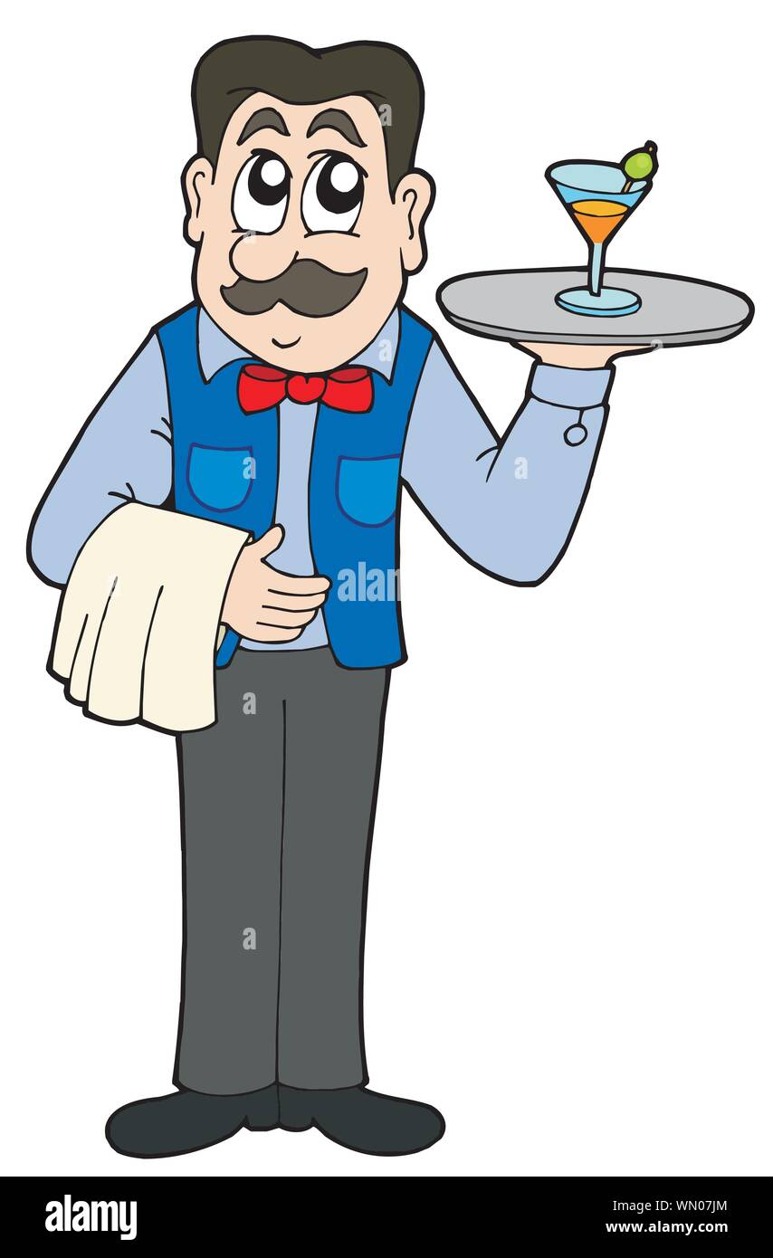 Kellner Zeichnung Stockfotos und -bilder Kaufen - Alamy