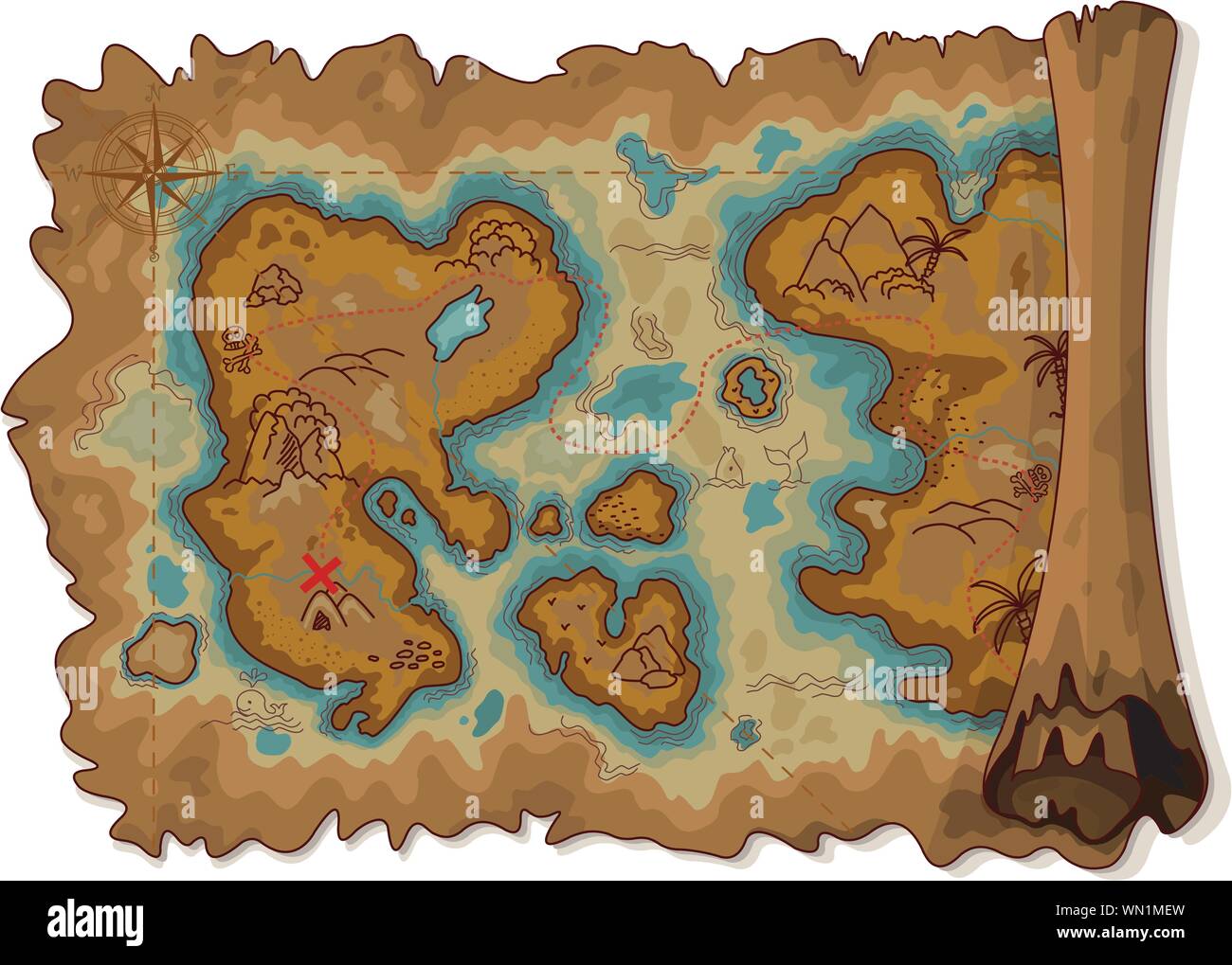 Pirate map -Fotos und -Bildmaterial in hoher Auflösung – Alamy