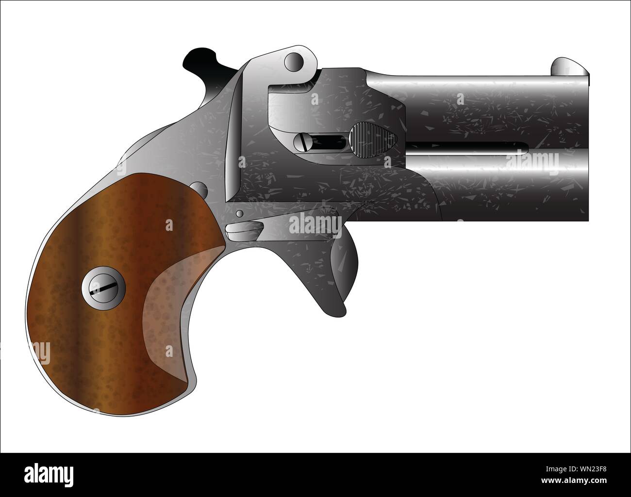 Derringer pistol Stock-Vektorgrafiken kaufen - Alamy