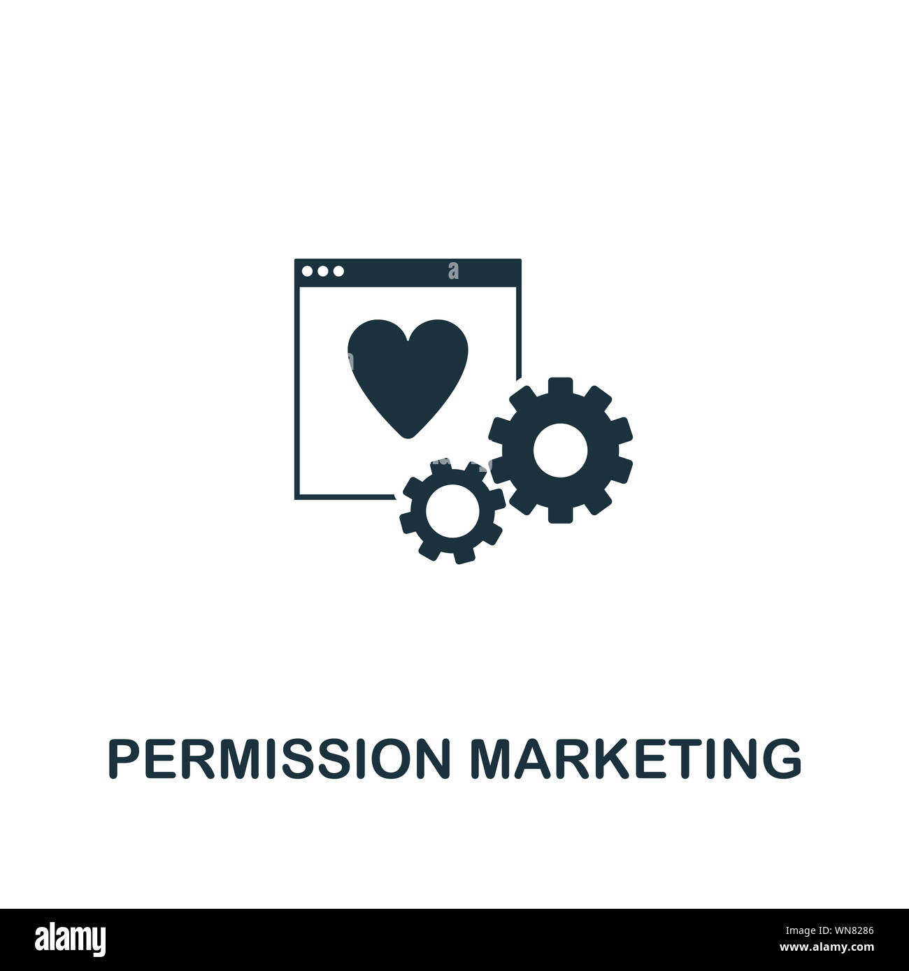 Permission Marketing Symbol. Kreative element Design vom Inhalt icons ...