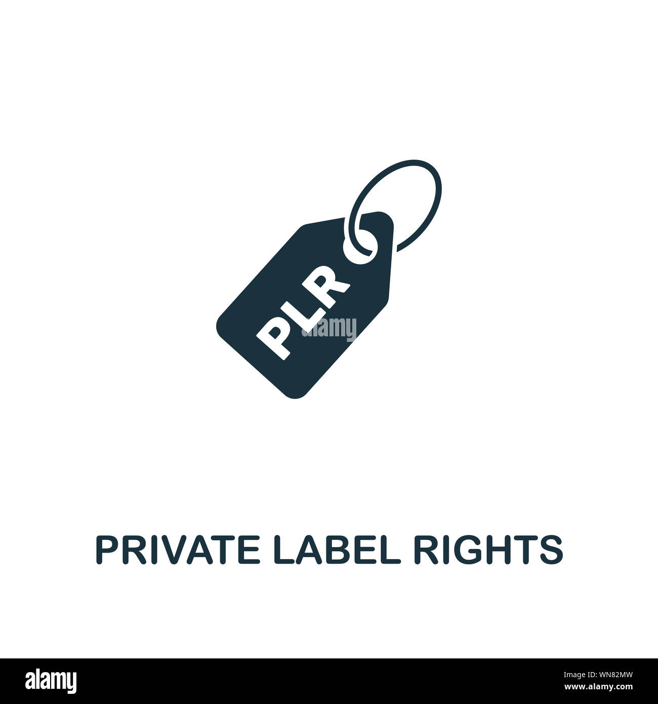 Private Label Rechte (PLR) Symbol. Kreative element Design vom Inhalt ...