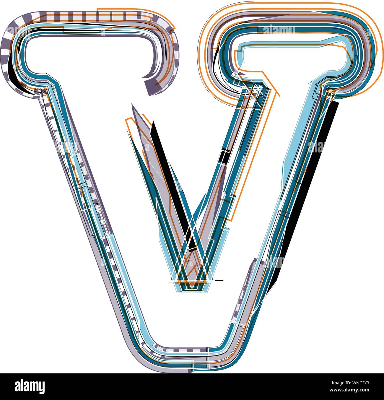 Graffiti alphabet buchstaben v Stock-Vektorgrafiken kaufen - Alamy
