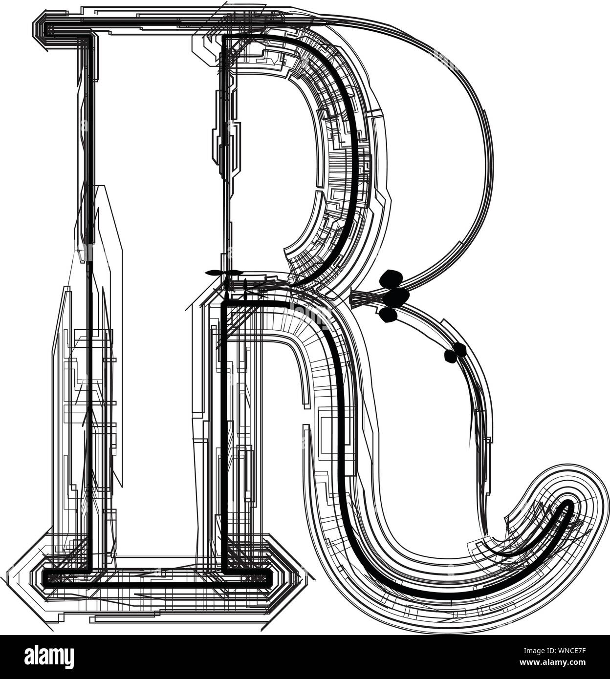 Graffiti buchstaben r Stock-Vektorgrafiken kaufen - Alamy