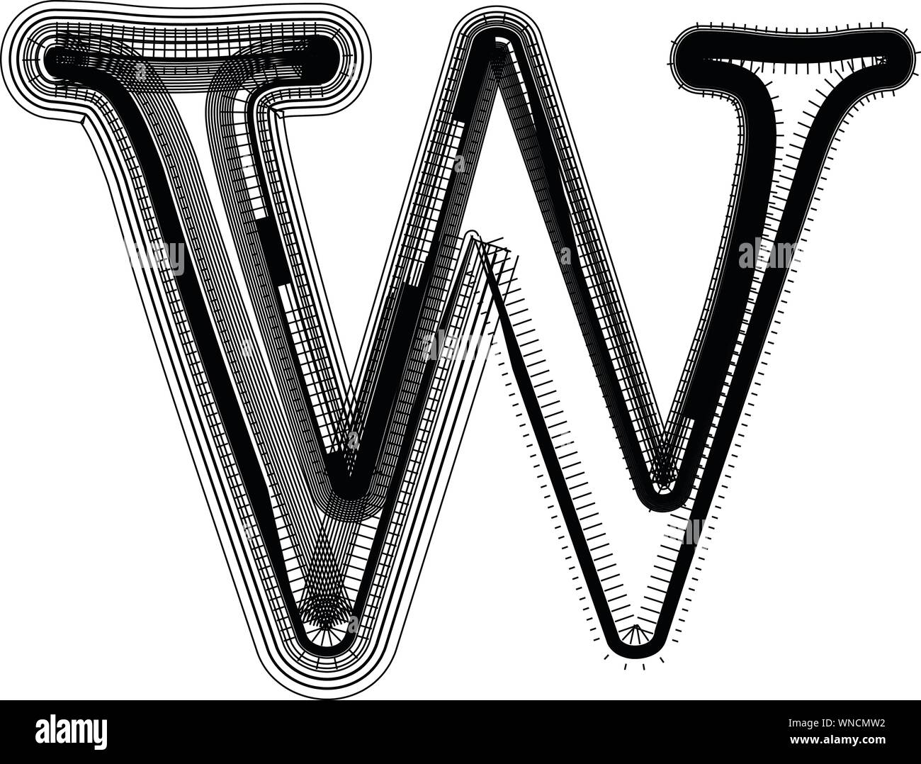 Kalligraphie schrift script font w Stock-Vektorgrafiken kaufen - Alamy
