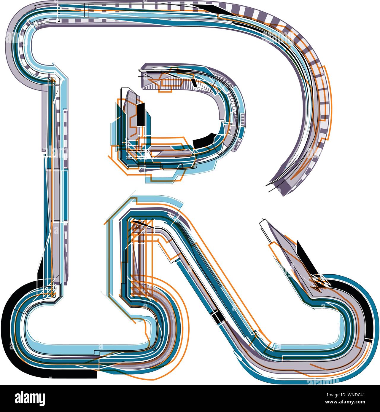 Kalligraphie schrift script font r Stock-Vektorgrafiken kaufen - Alamy