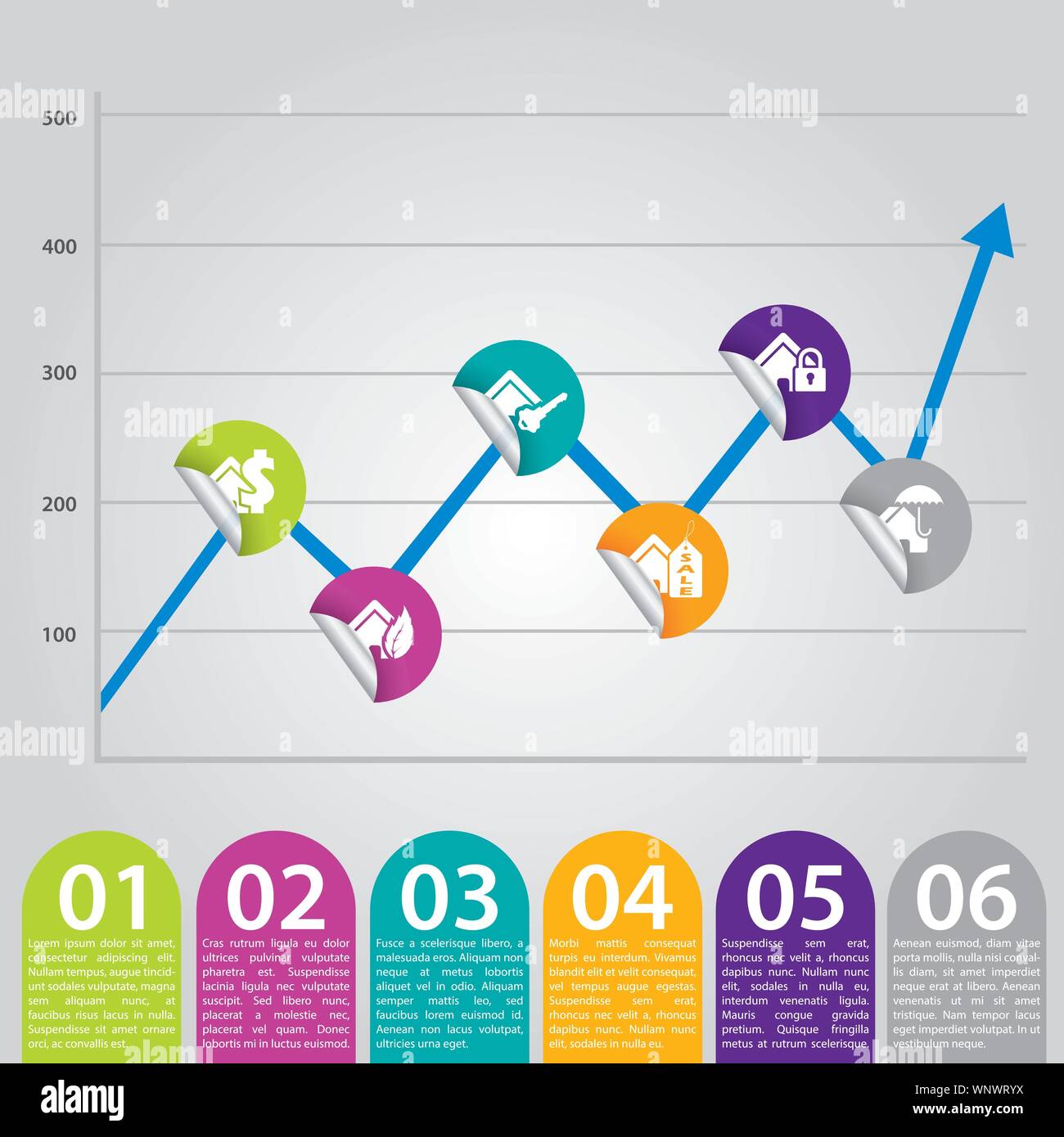 Infografik Charts ideal für Werbung Stock-Vektorgrafik - Alamy