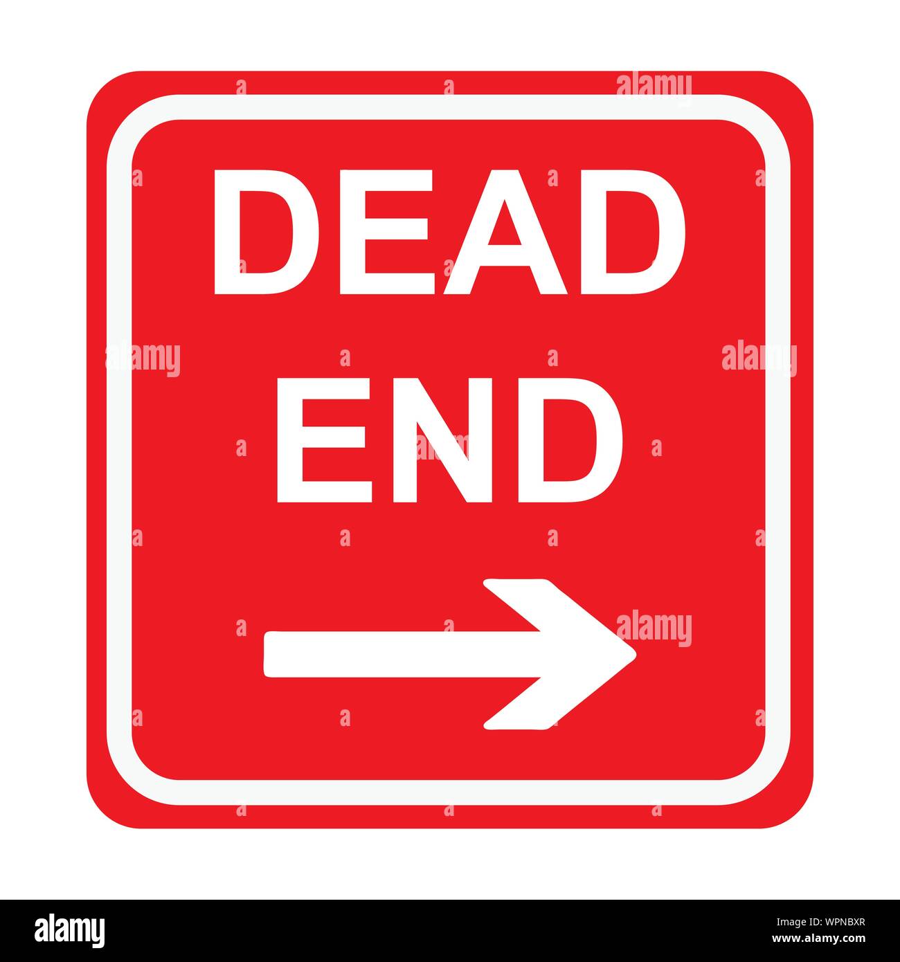 Dead end road traffic sign Stock-Vektorgrafiken kaufen - Alamy