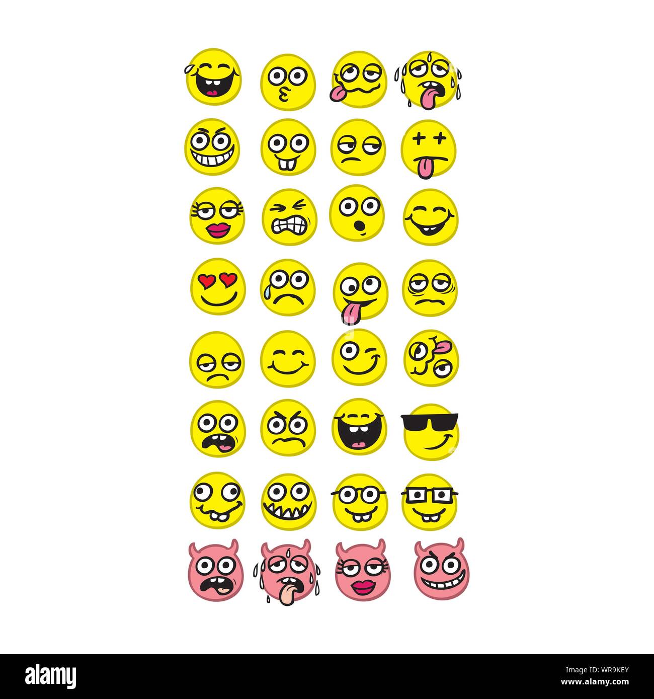 Emotes symbole Stock-Vektorgrafiken kaufen - Alamy