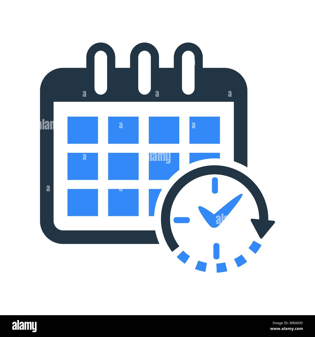 Zeitplan Symbol / Symbol Kalender Stock-Vektorgrafik - Alamy