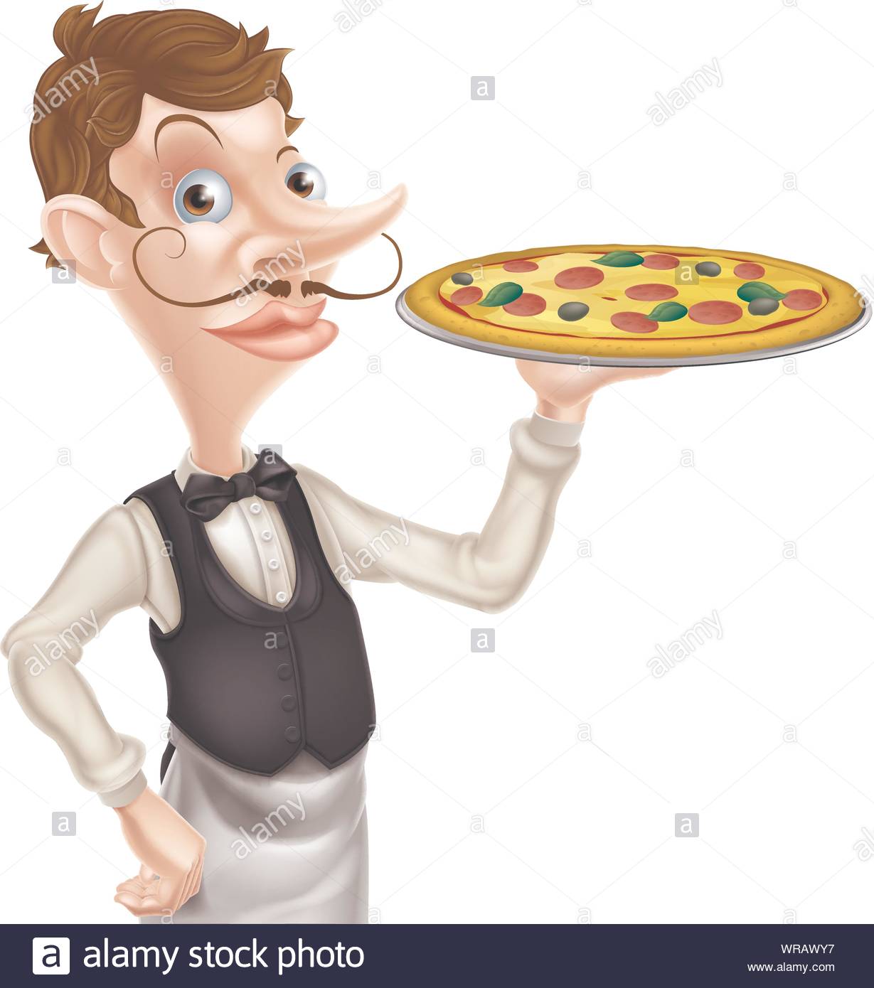 Waiter Cartoon Stockfotos und -bilder Kaufen - Alamy