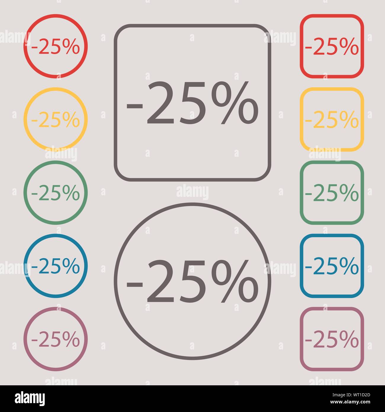 25 Prozent Rabatt zeichen Symbol. Verkauf Symbol. Angebot label ...