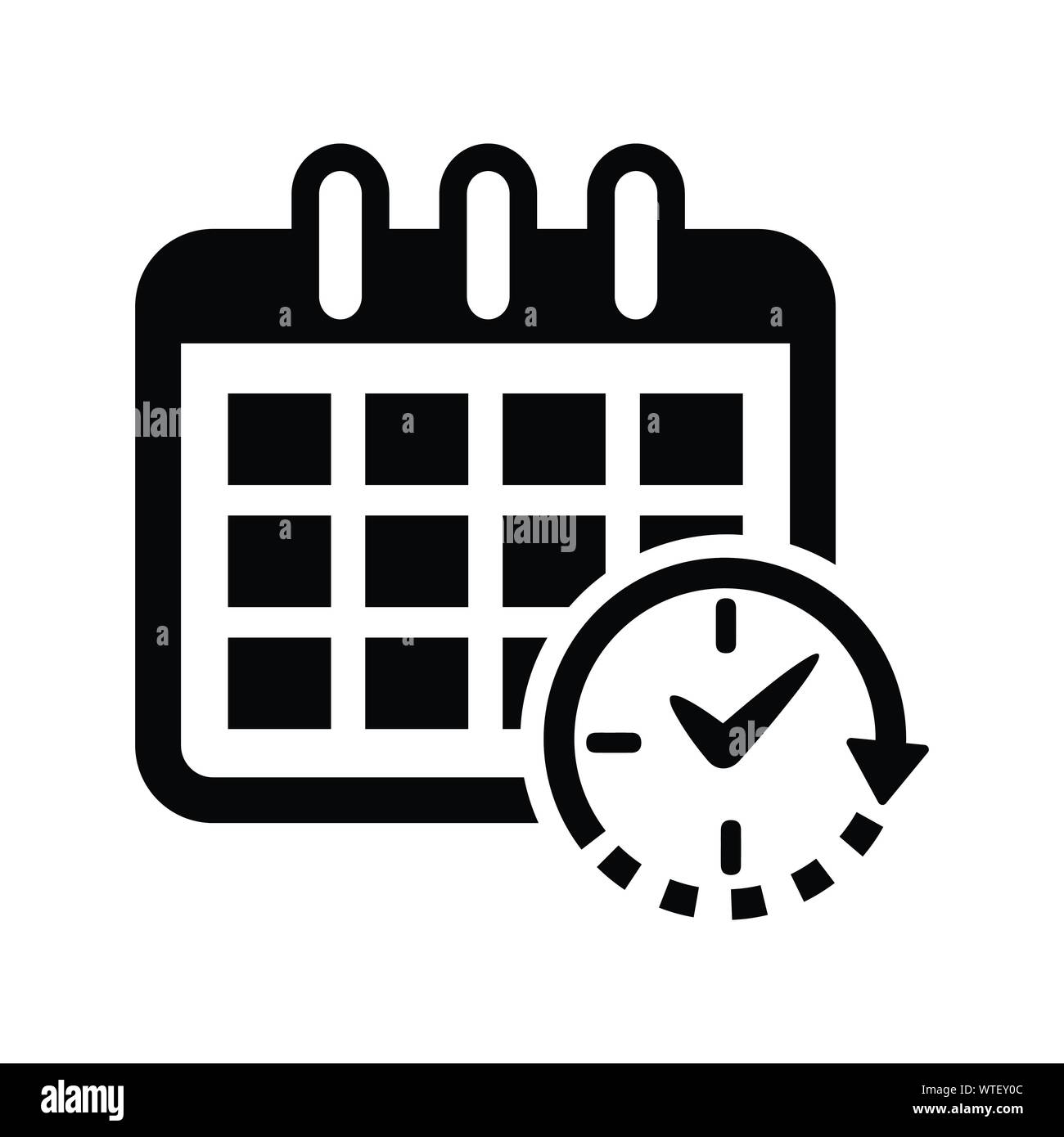 Zeitplan Symbol, Symbol "Kalender Stock-Vektorgrafik - Alamy