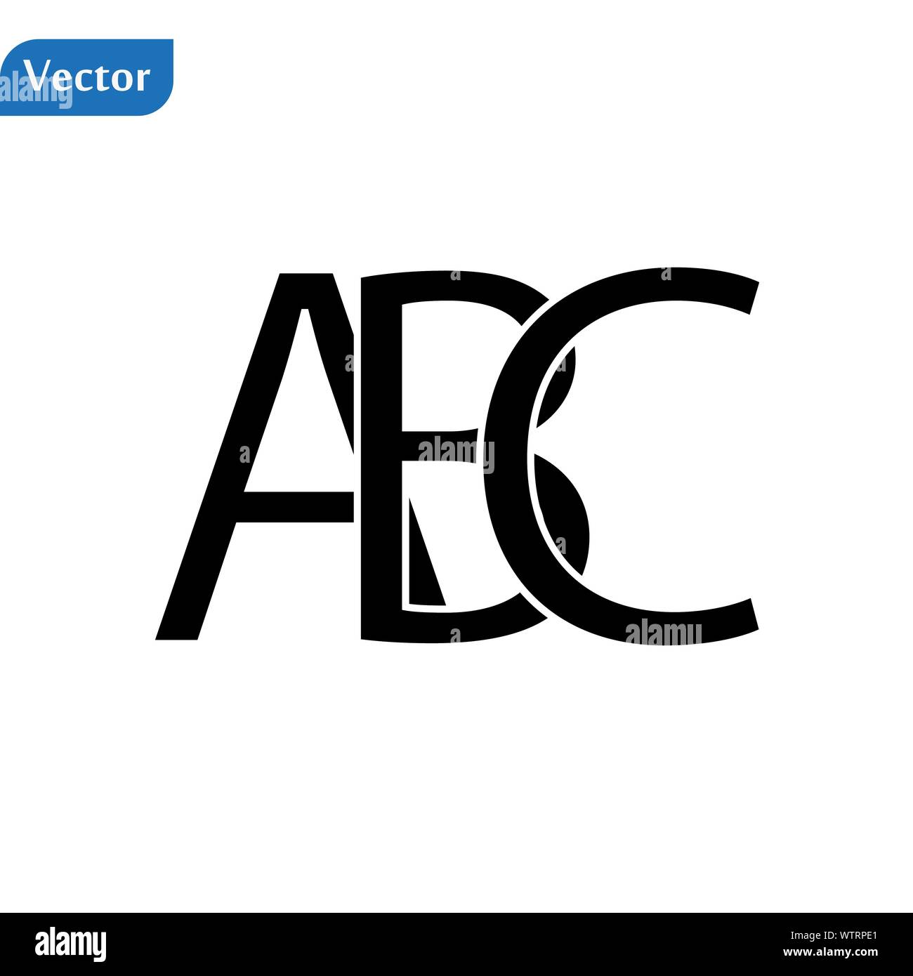 ABC schreiben allgemeine Logo Design Vector. Englisch Schule Abzeichen ...