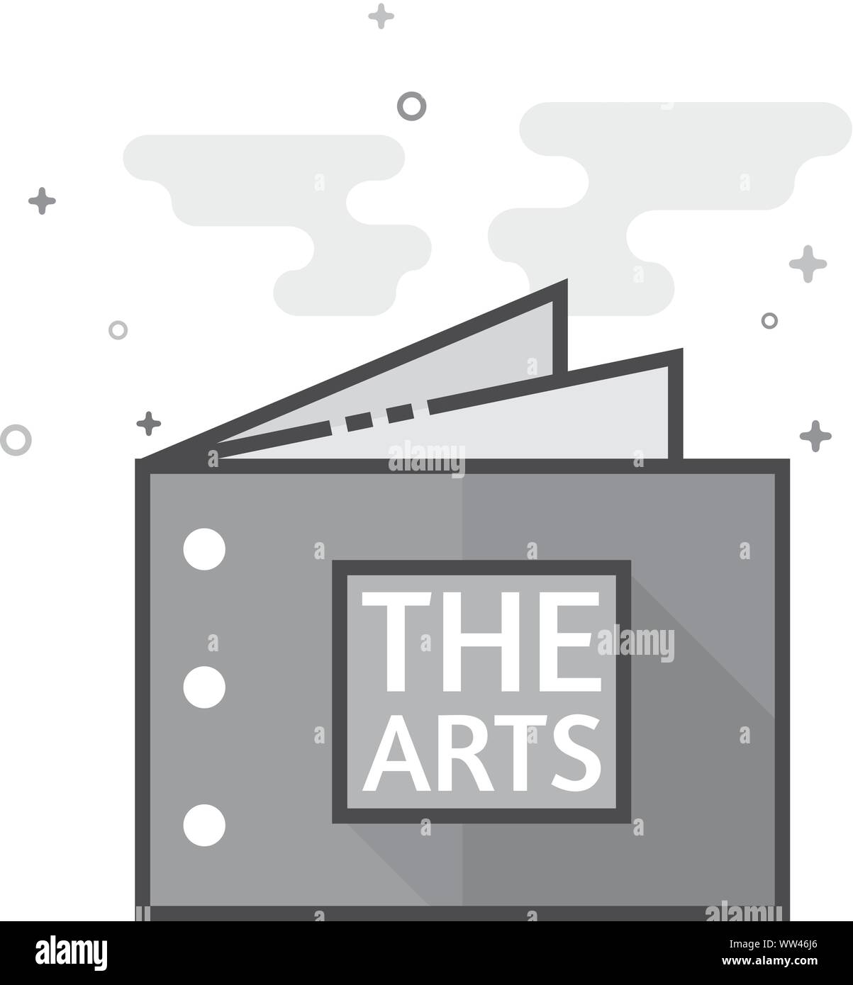 Katalog Symbol in flachen Umrissen Graustufen Stil. Vector Illustration ...