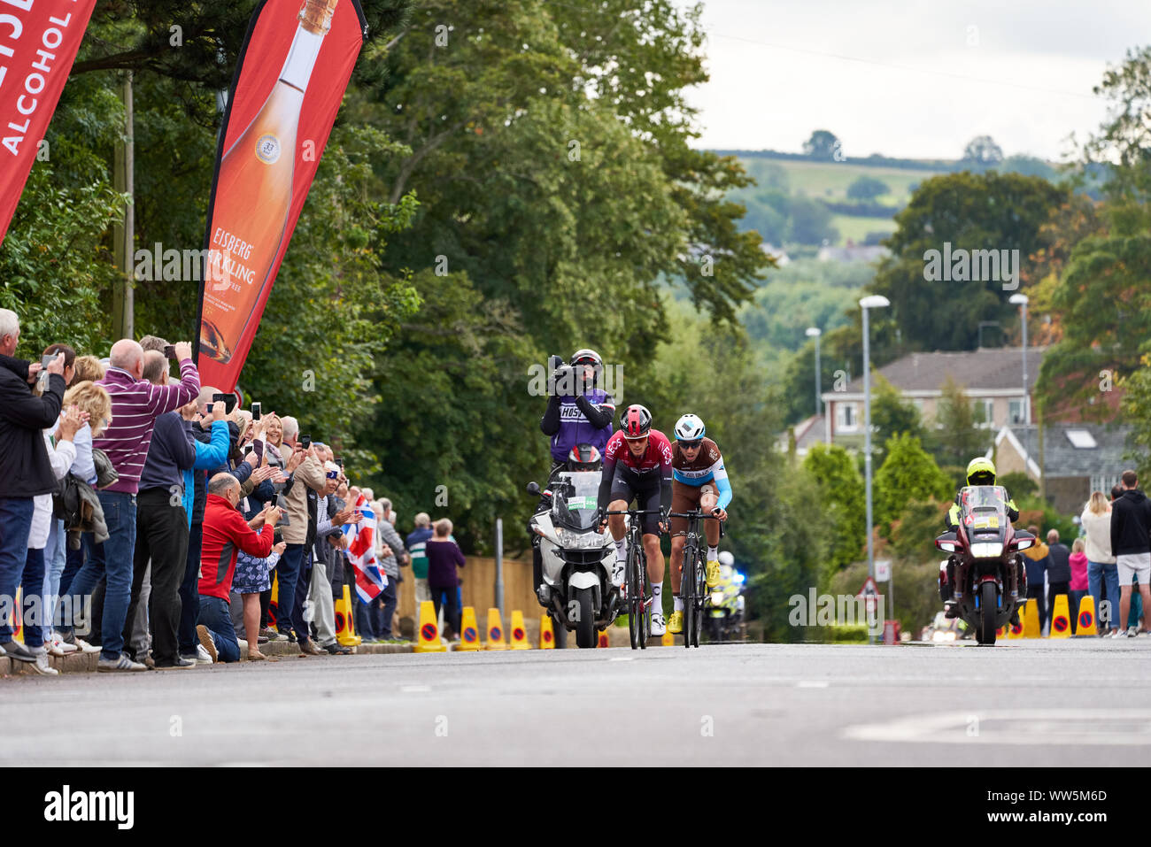 WHICKHAM, NEWCASTLE UPON TYNE, England, UK-September 09, 2019: TV Crewe ...