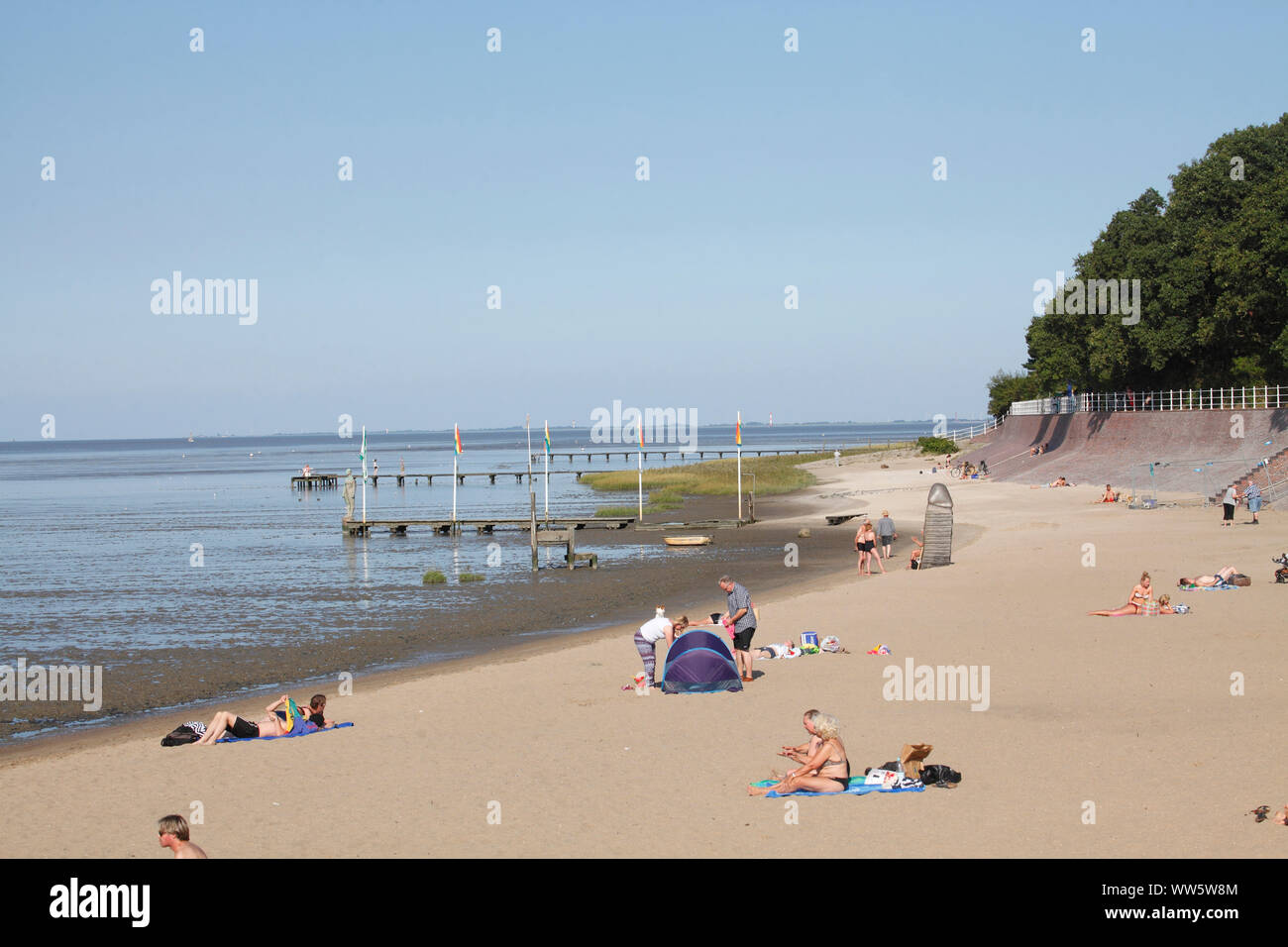 Strand, Watt, Nordseebad Dangast, Varel-Dangast, Niedersachsen ...