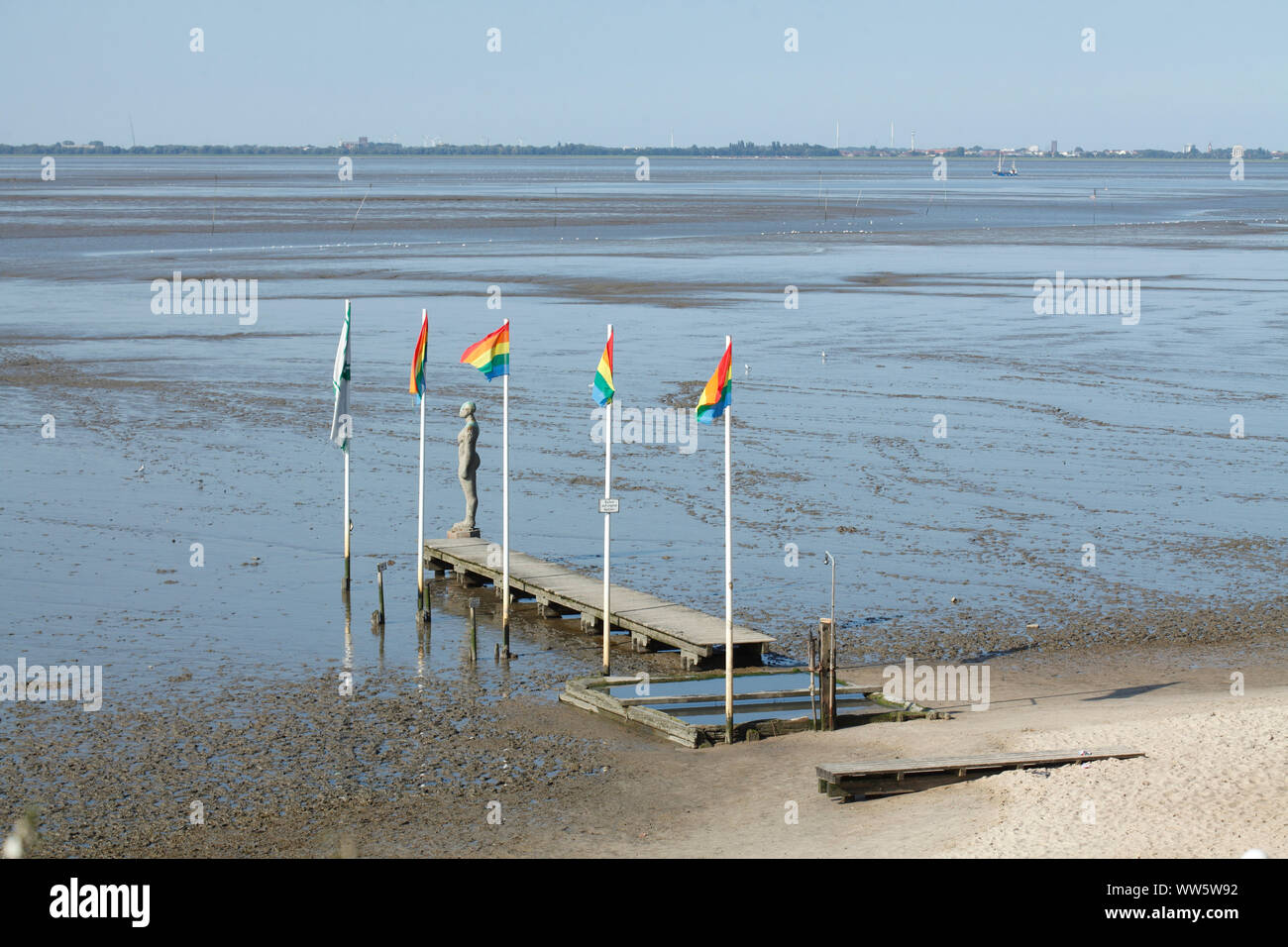 Strand, Watt, Kunst im Wattenmeer, Nordseebad Dangast, Varel-Dangast ...