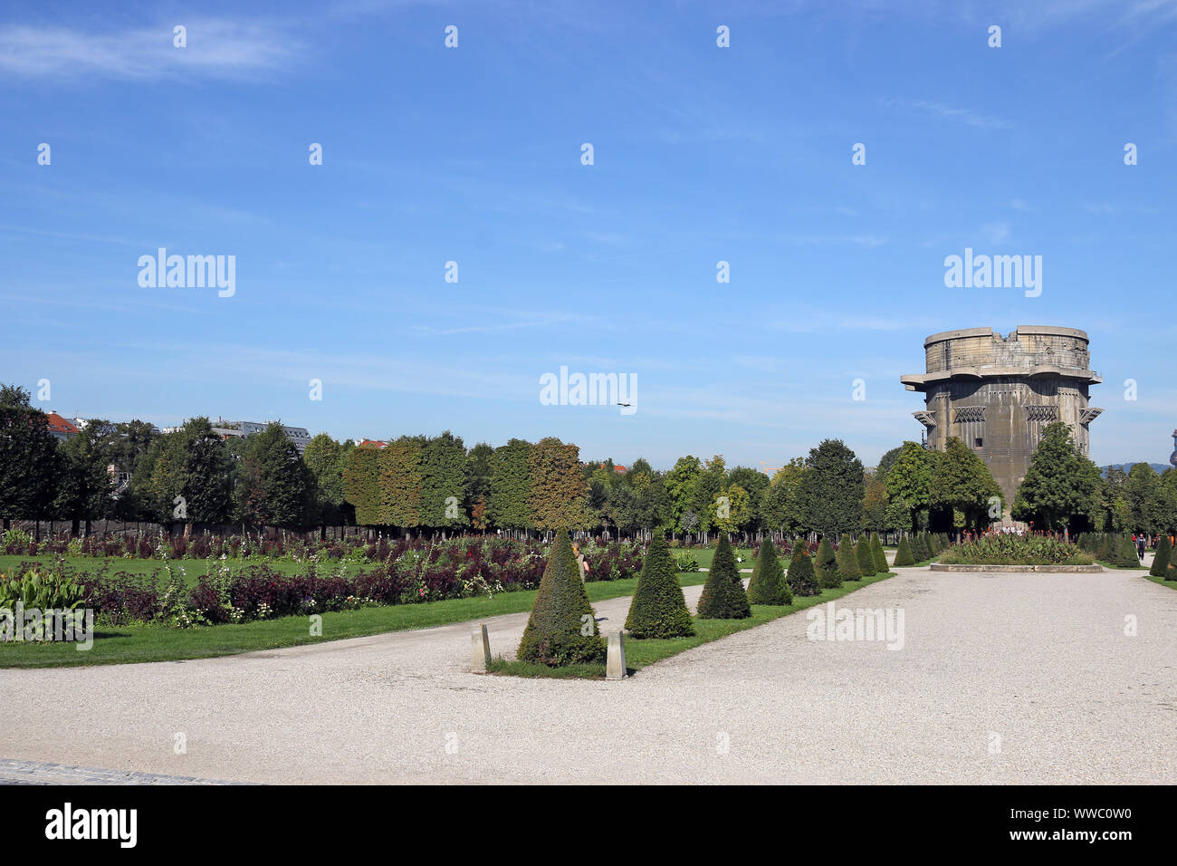 Anti Aircraft Turm Flakturm im Augarten Wien Österreich Stockfotografie ...