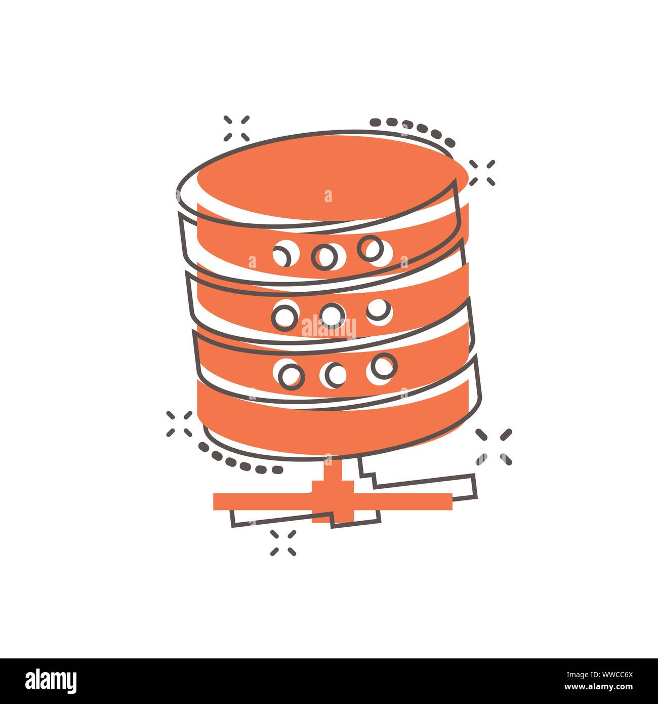 Data Center Symbol im Comic-stil. Server vector Cartoon Illustration ...
